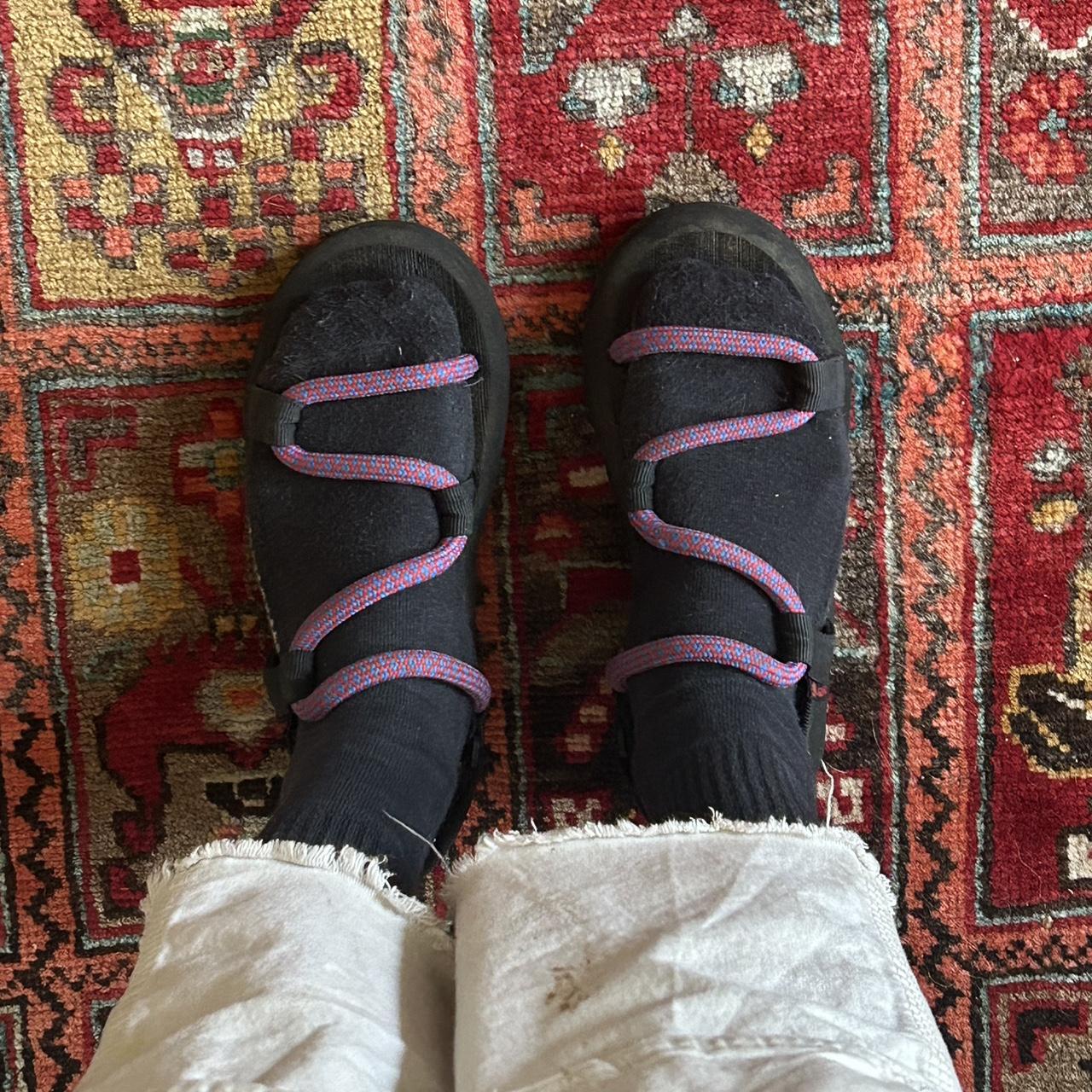 gramicci rope sandals in red and blue rope (looks... - Depop