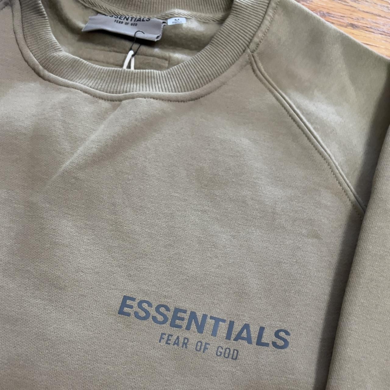 Beige Essentials Fear Of God Sweater Size Medium - Depop