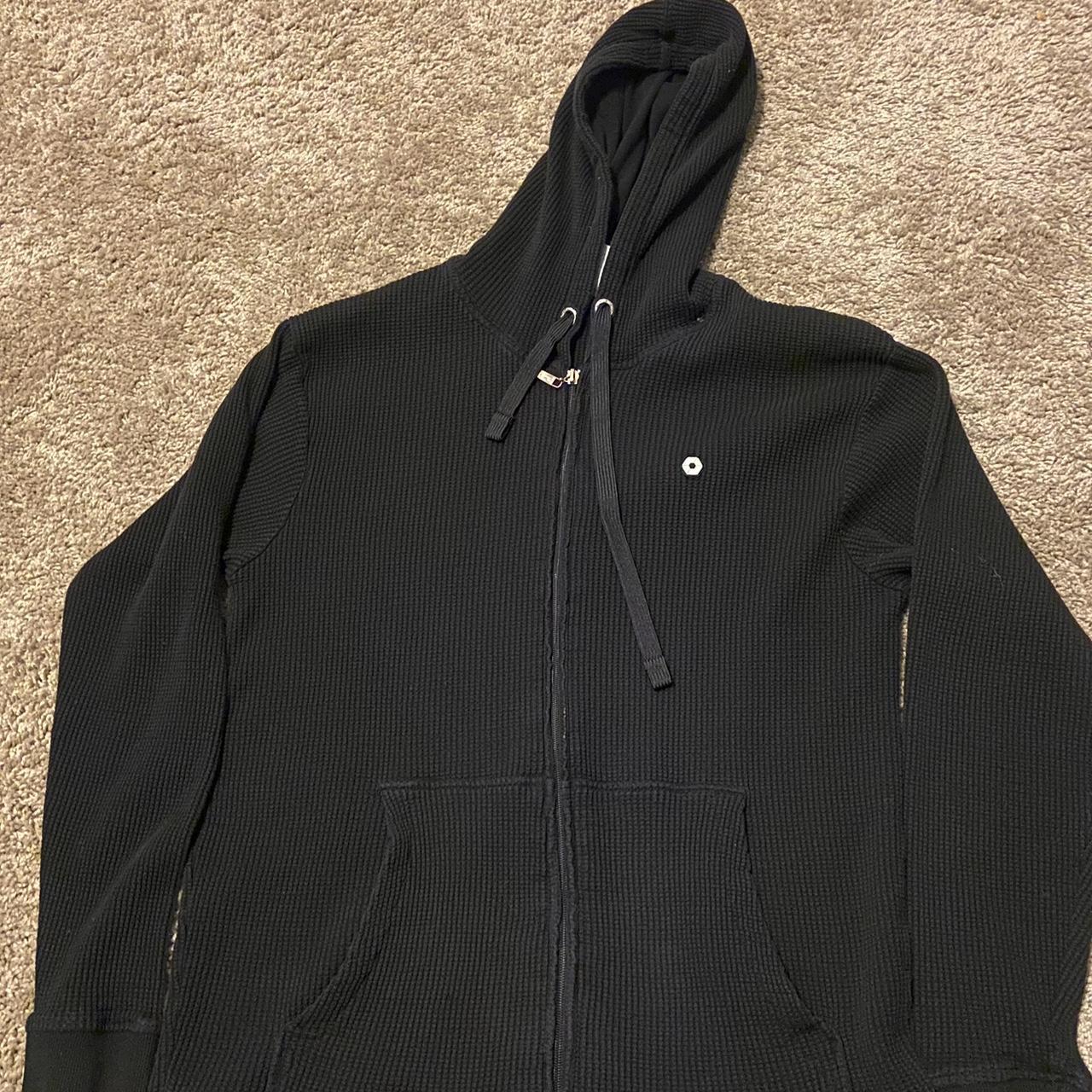 Black southpole thermal zip-up hoodie Size Larrge... - Depop