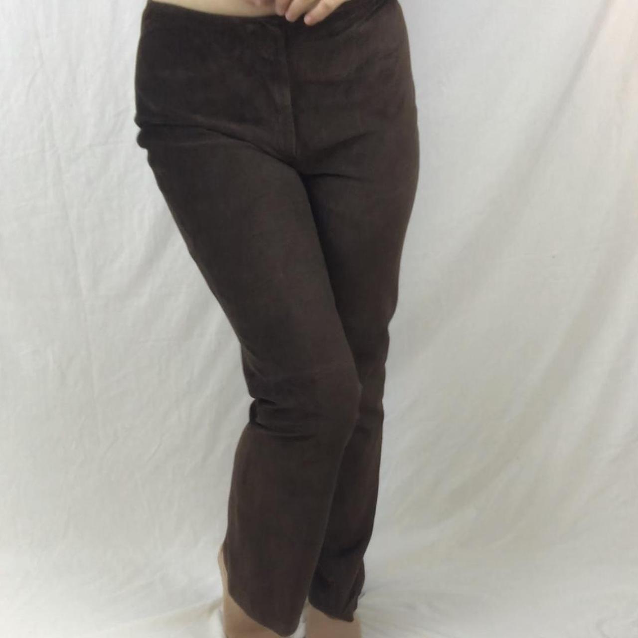 Vintage apostrophe 100% real brown leather... - Depop