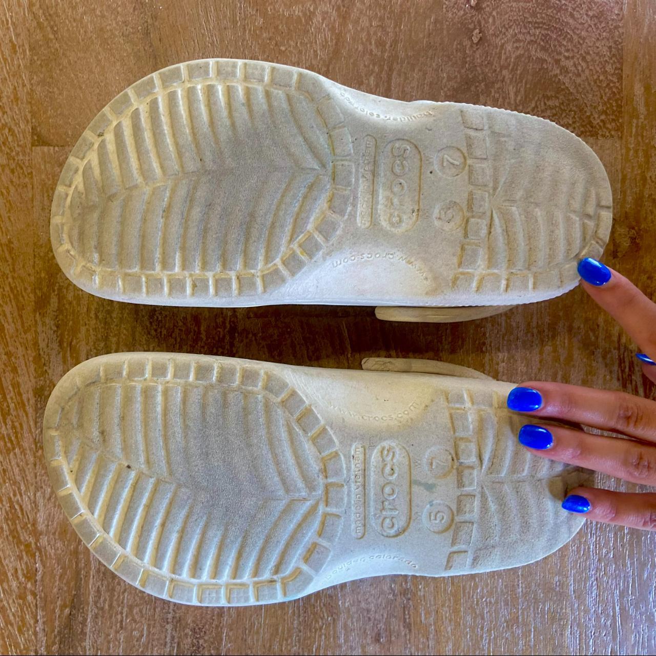 White Classic Croc Clog, size 7 Women's signs of... - Depop