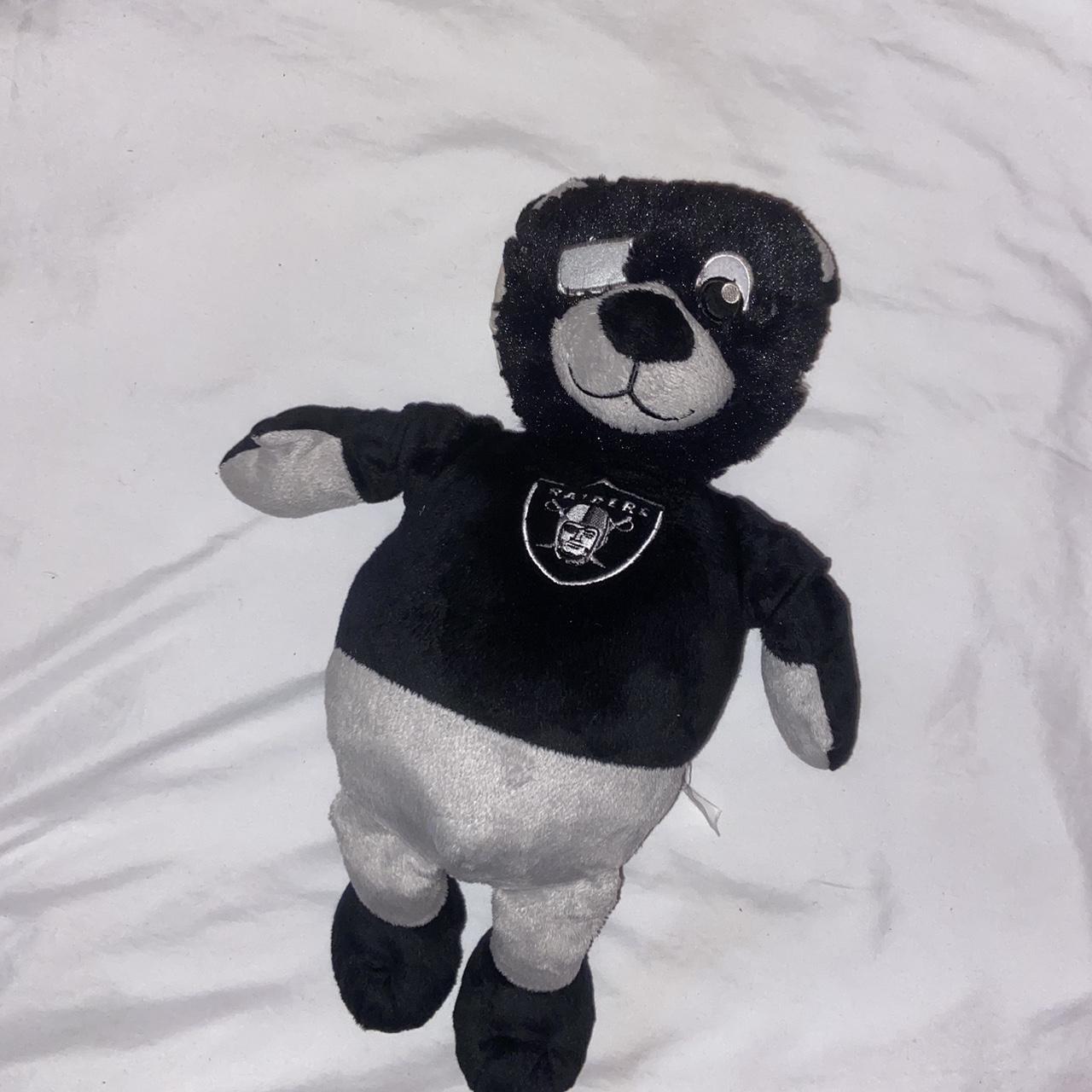 Black and grey Raiders plush toy #NFL... - Depop