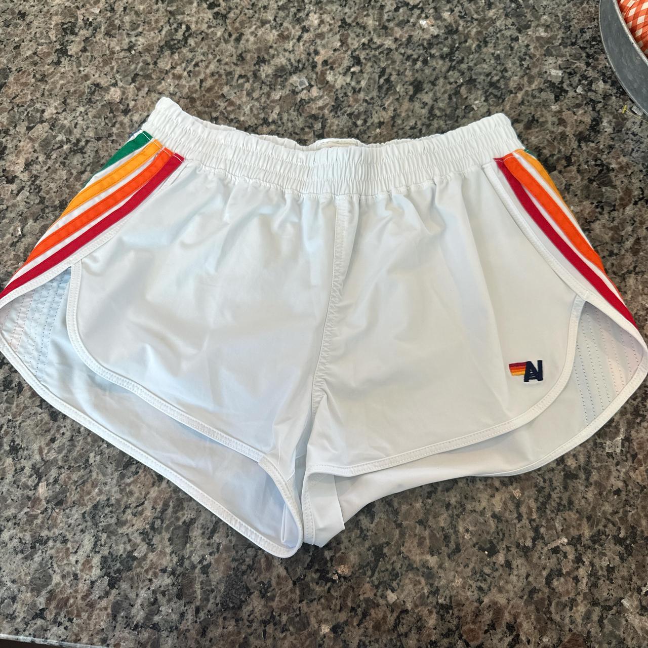 White with stripes aviator nation shorts Bran New! - Depop