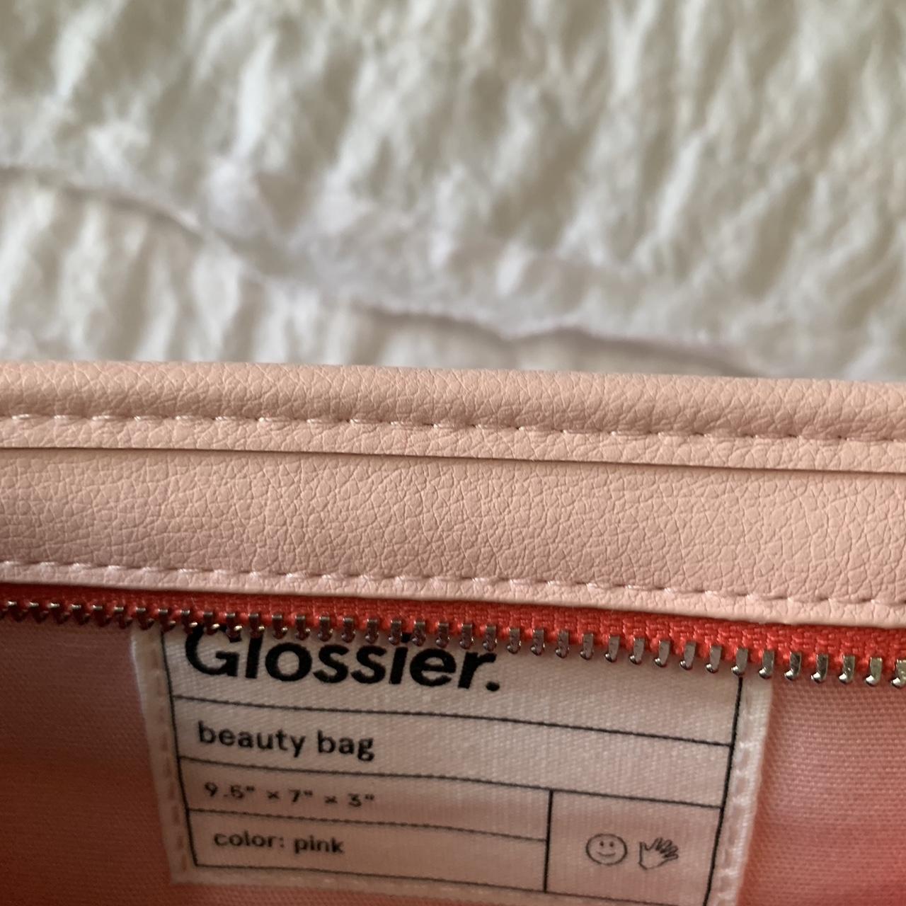 Glossier Pink Makeup/ Beauty Bag In excellent... - Depop