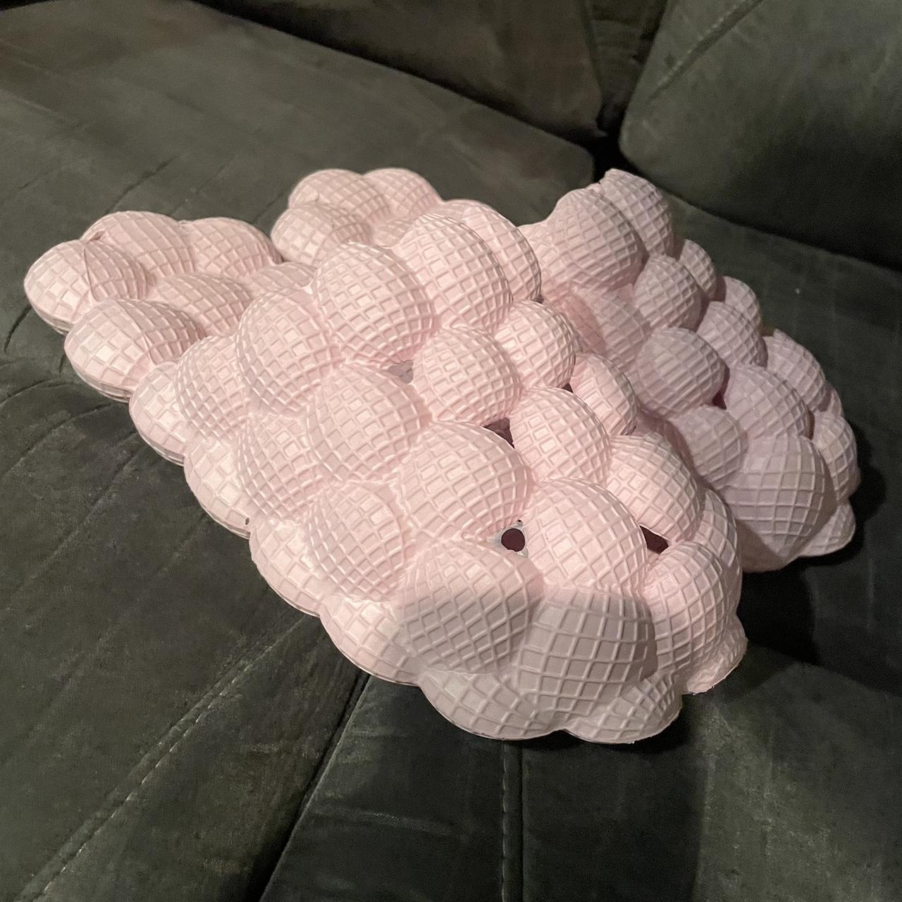 Pink bubble cloud slides size 9 - Depop