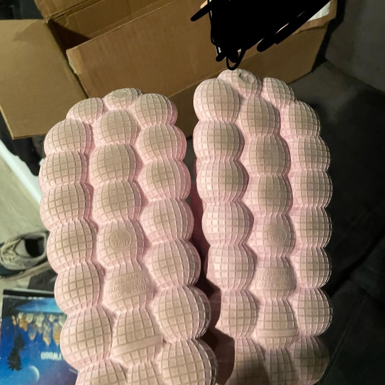 Pink bubble cloud slides size 9 - Depop