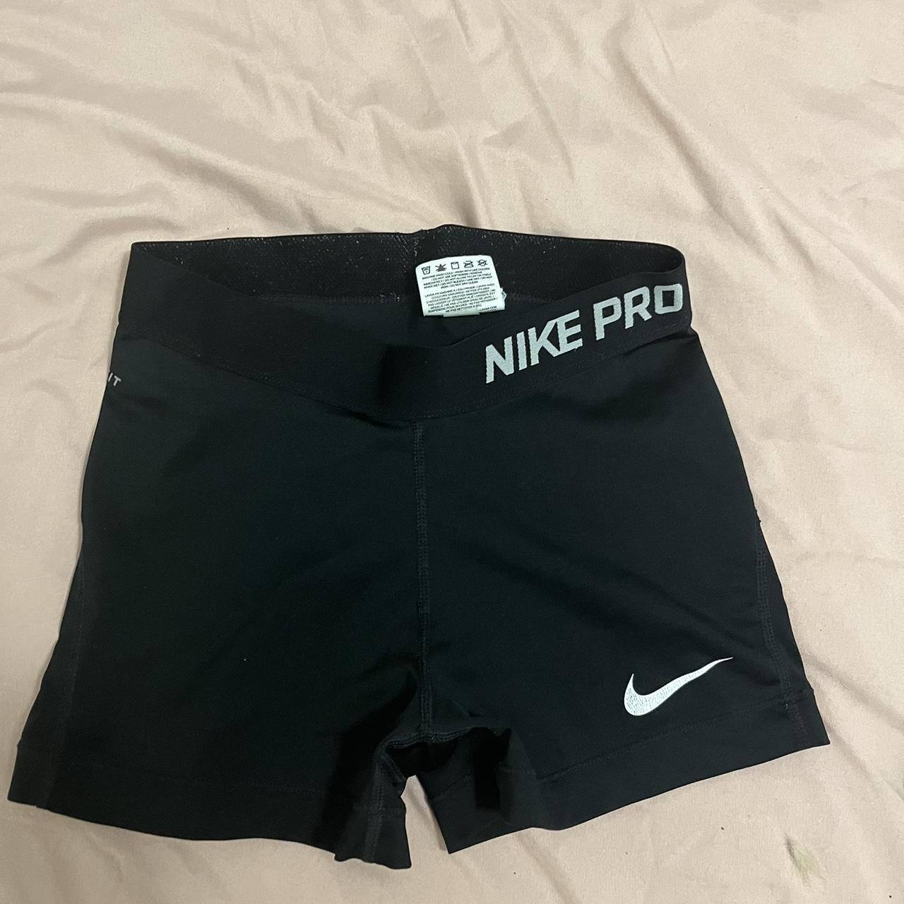 Small black Nike pros super cute gently worn Super... - Depop