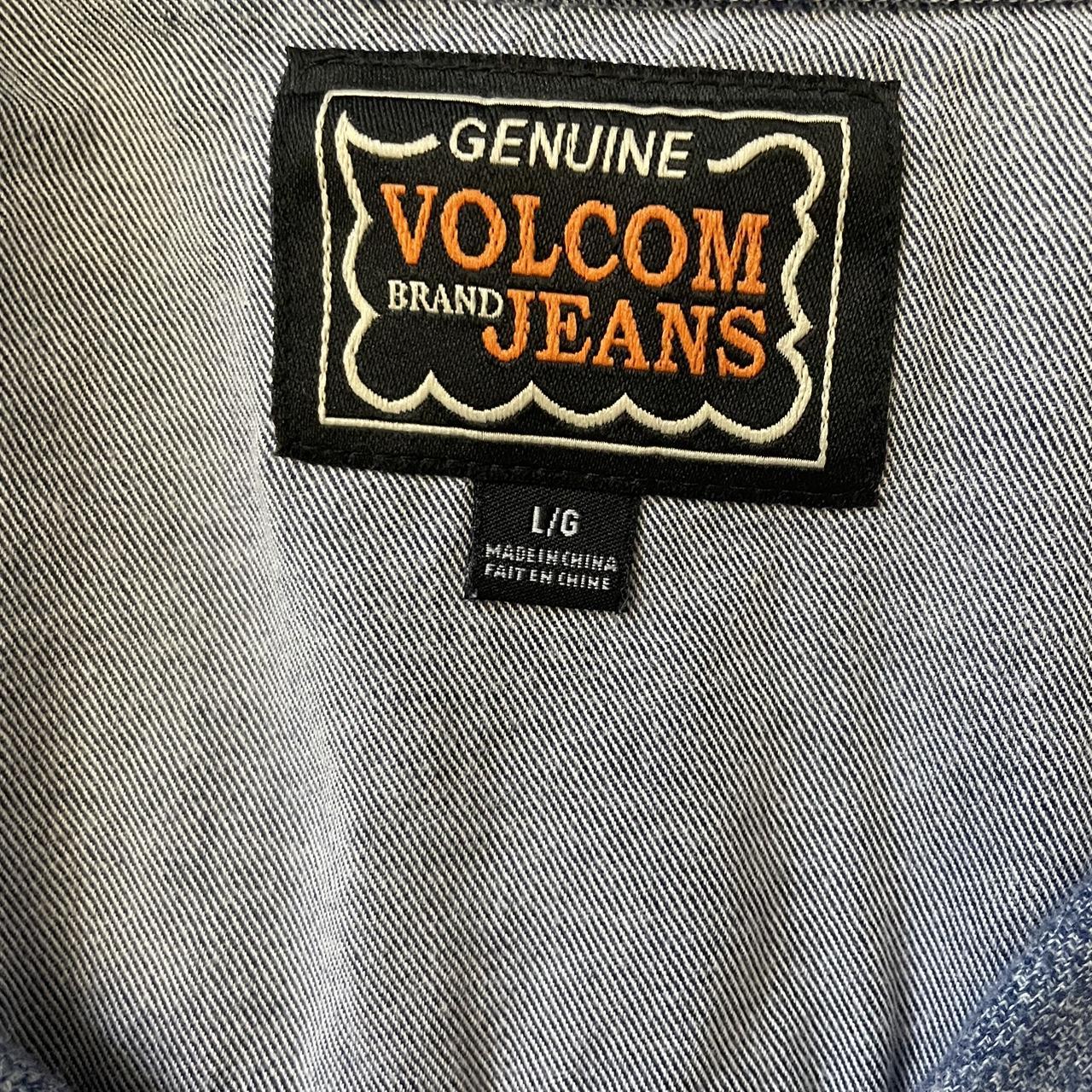 Vintage Volcom Large Button-Up, Light blue heather.... - Depop