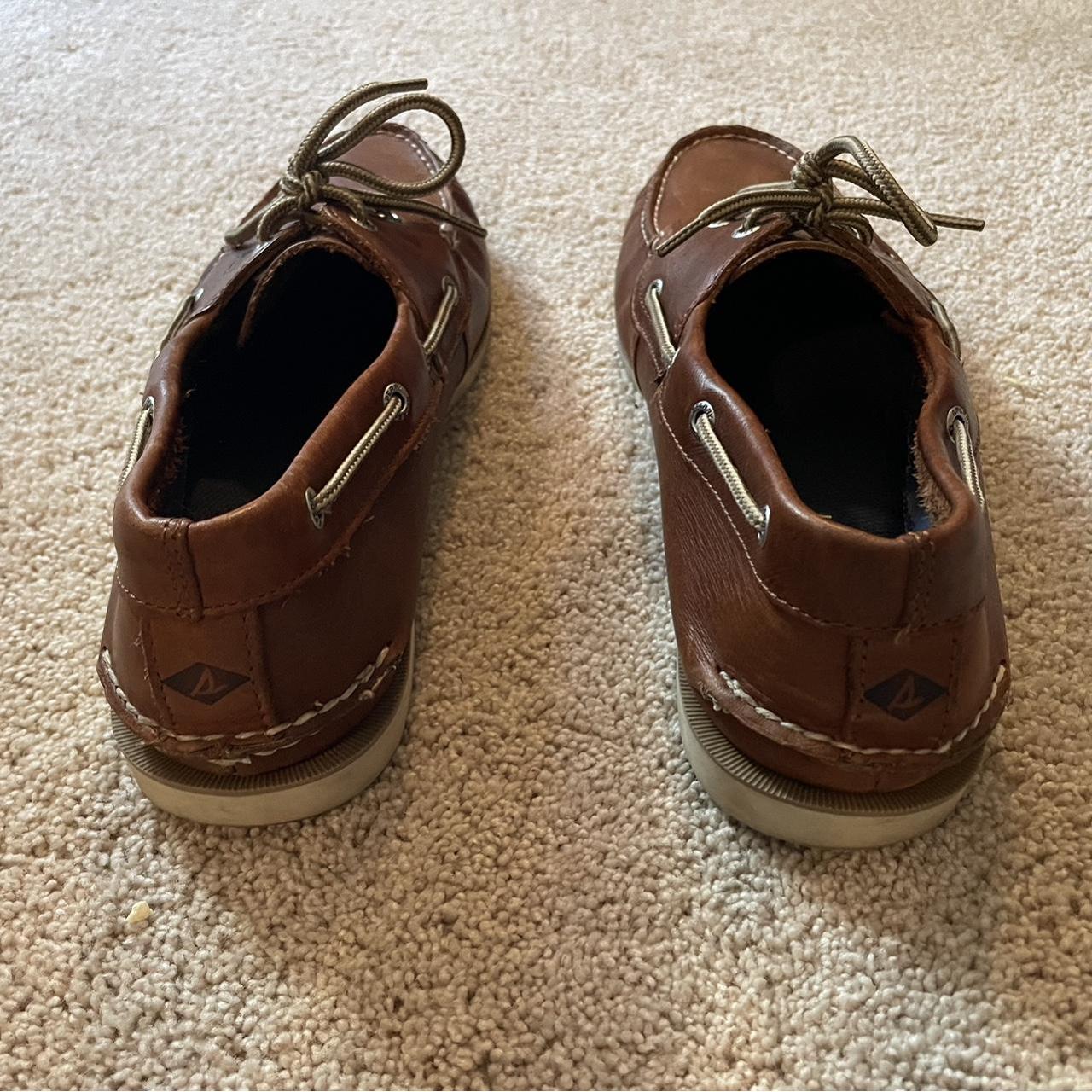 SPERRYS: Brown leather boat shoes, size 13. Some... - Depop