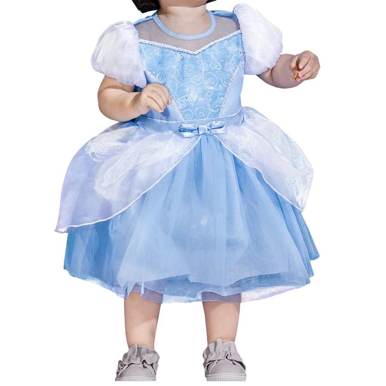 Cute blue Fancy dress Perfect for size 4 New with... - Depop