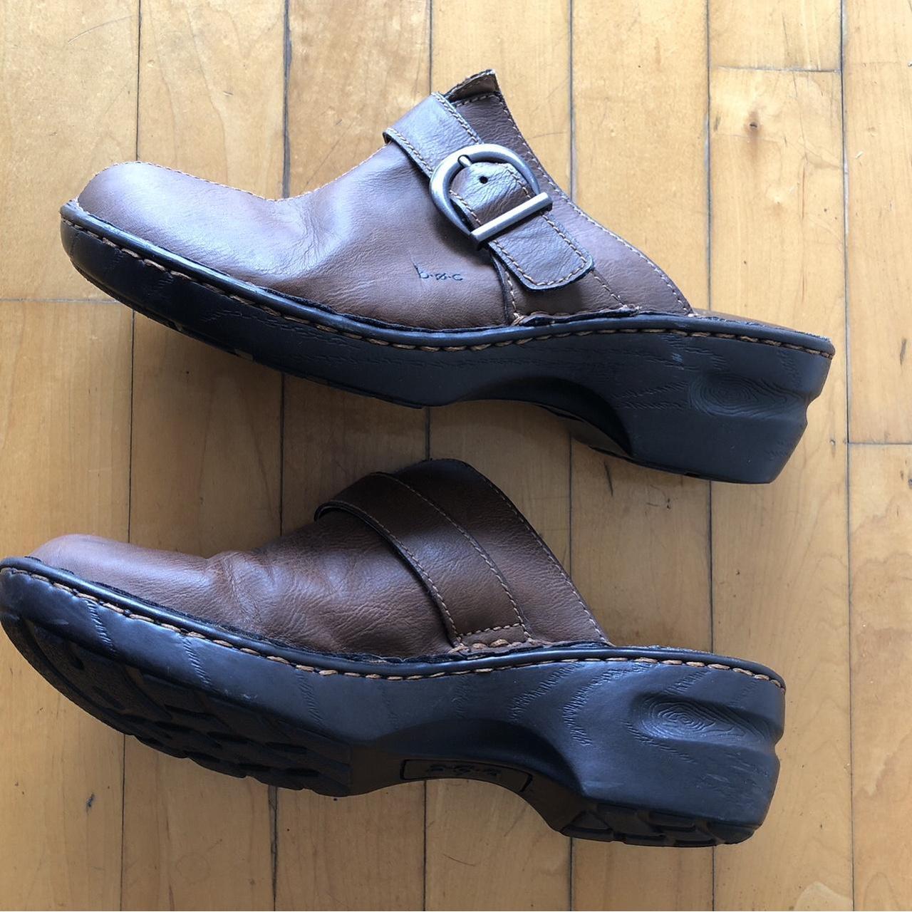 Bøc Brown Leather Clogs Super comfortable clogs... - Depop