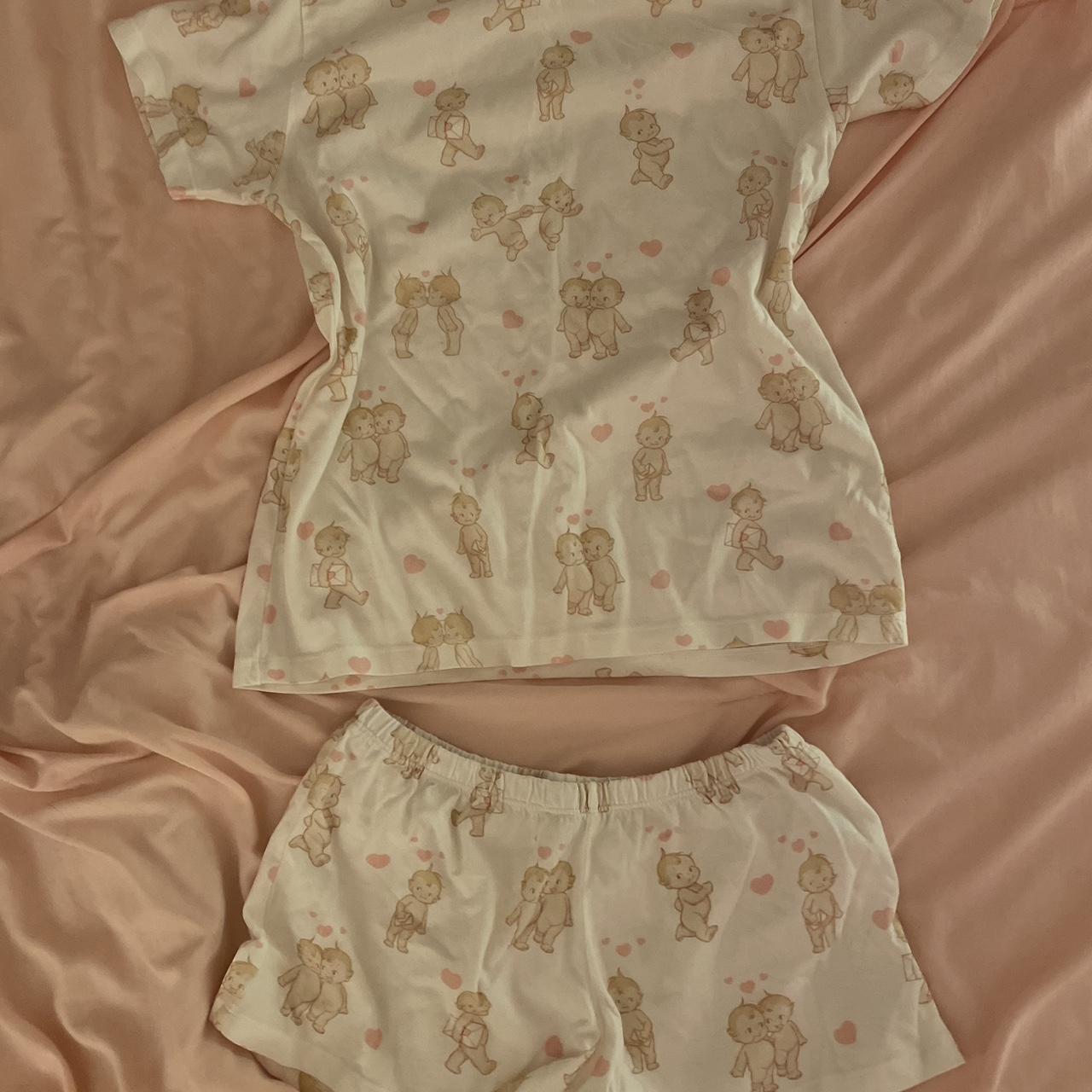 brandy melville kewpie baby pj set rare not on... | Depop