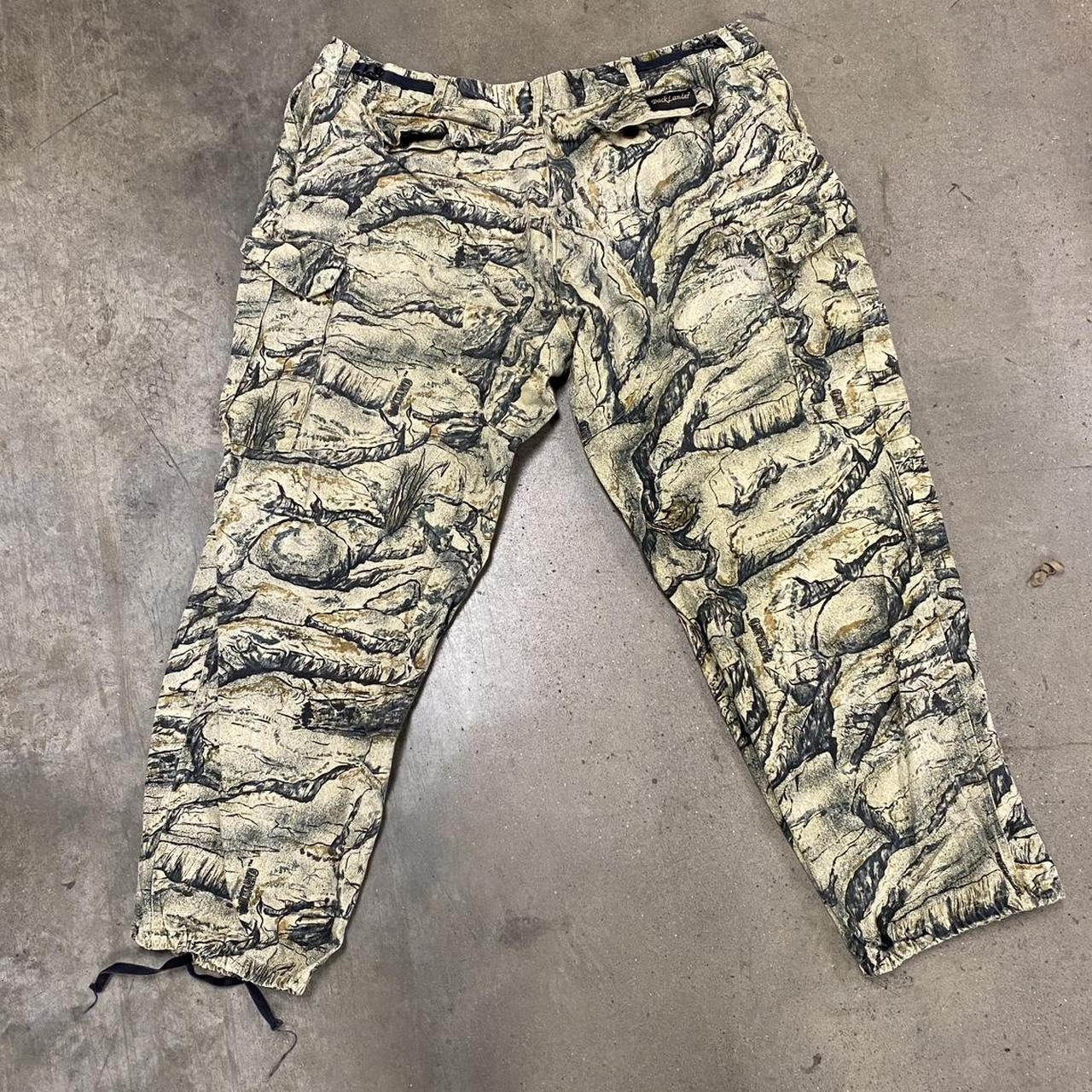 Vintage 90s Backlander camo cargo pants. Tagged xxxl... - Depop