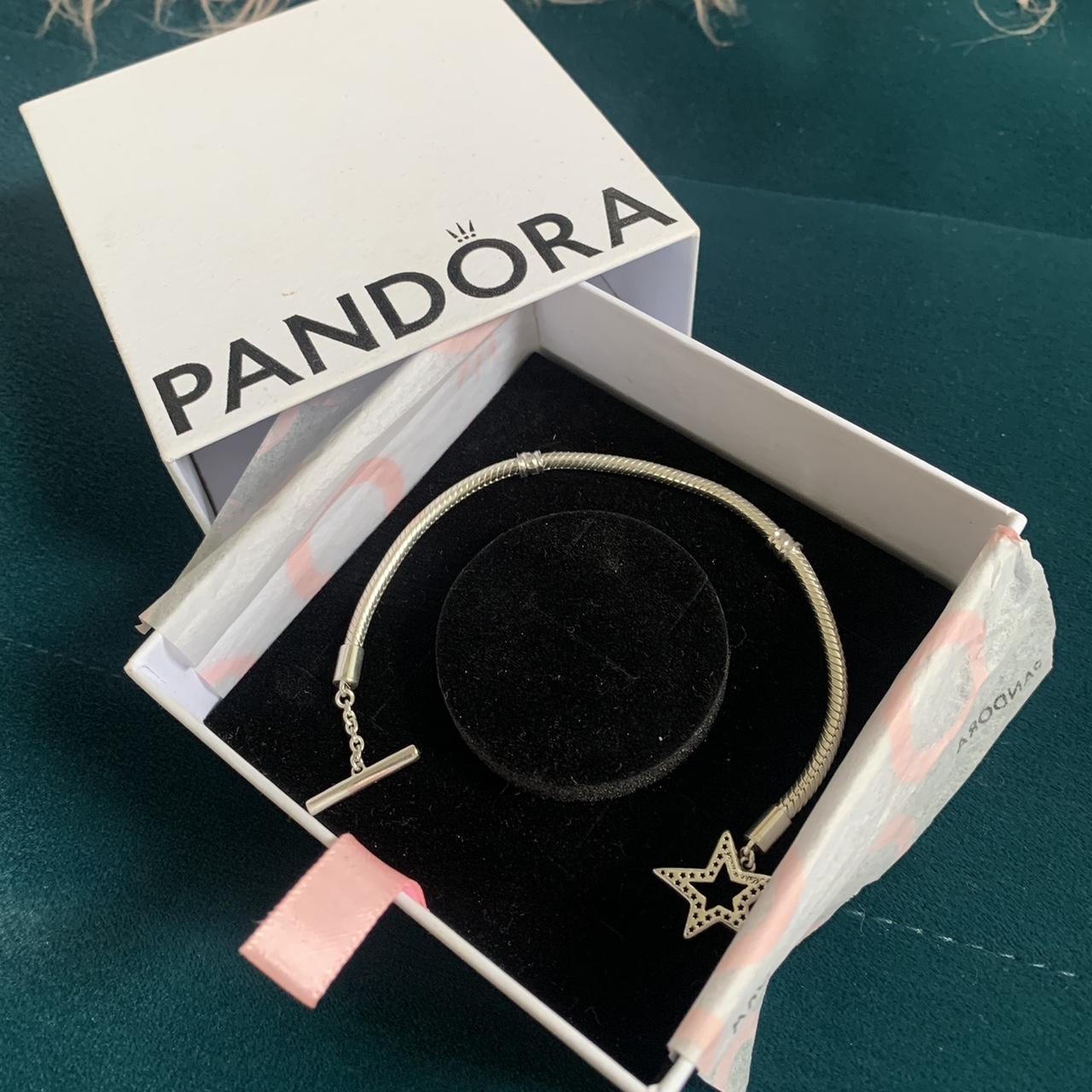 Brand new sterling silver Pandora ‘snake’ chain with... - Depop