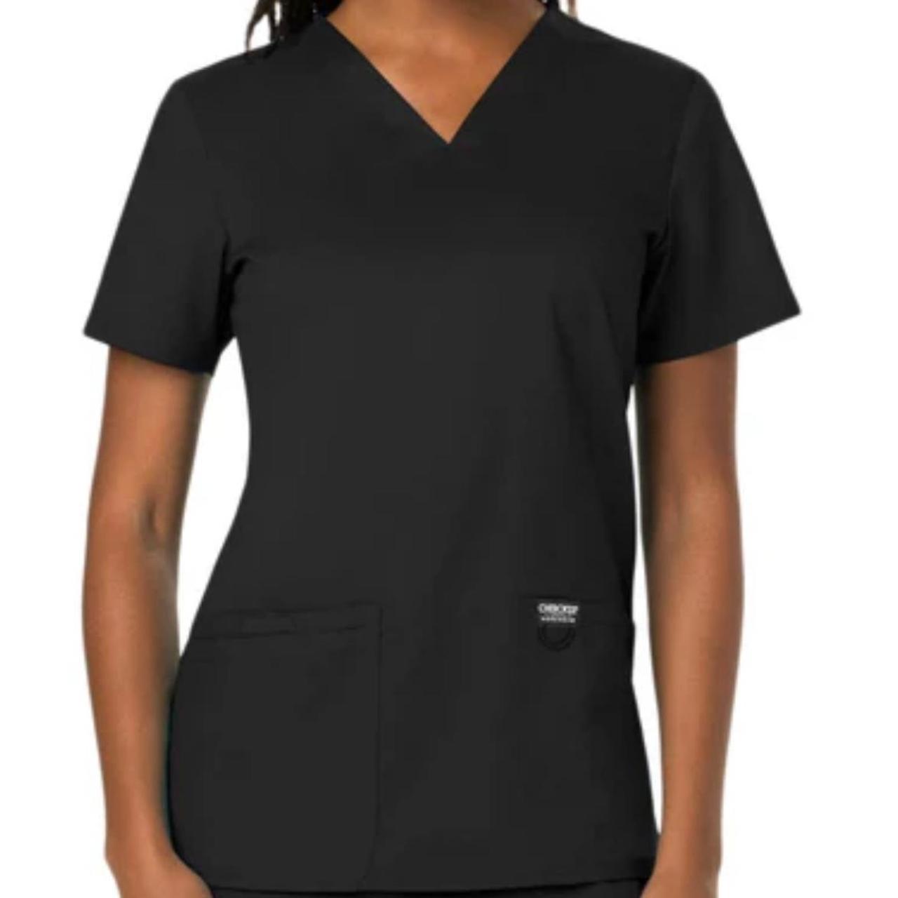 Cherokee revolution V-neck scrub top black Size... - Depop