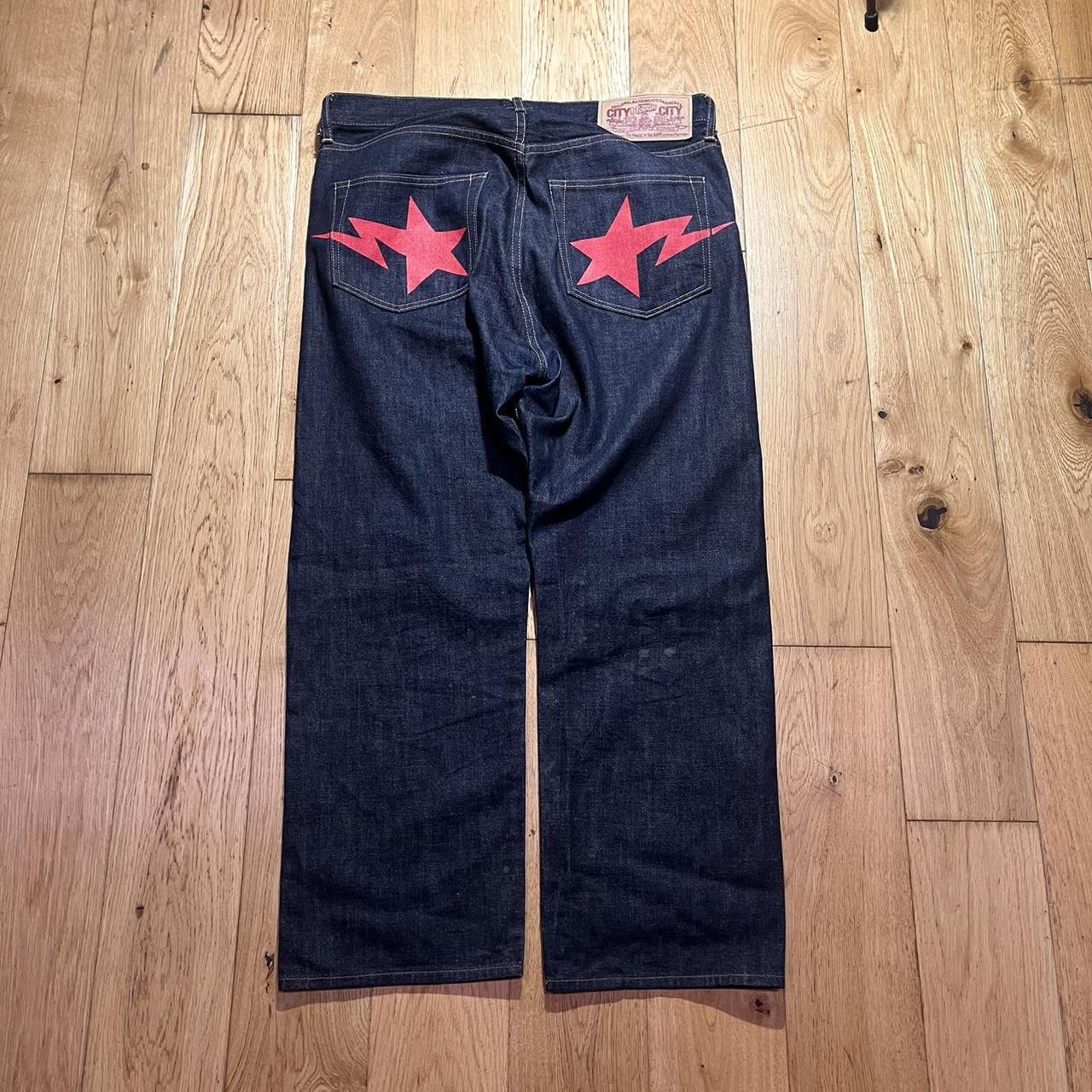 -Vintage bape jeans -Literally worn once they’re in... - Depop