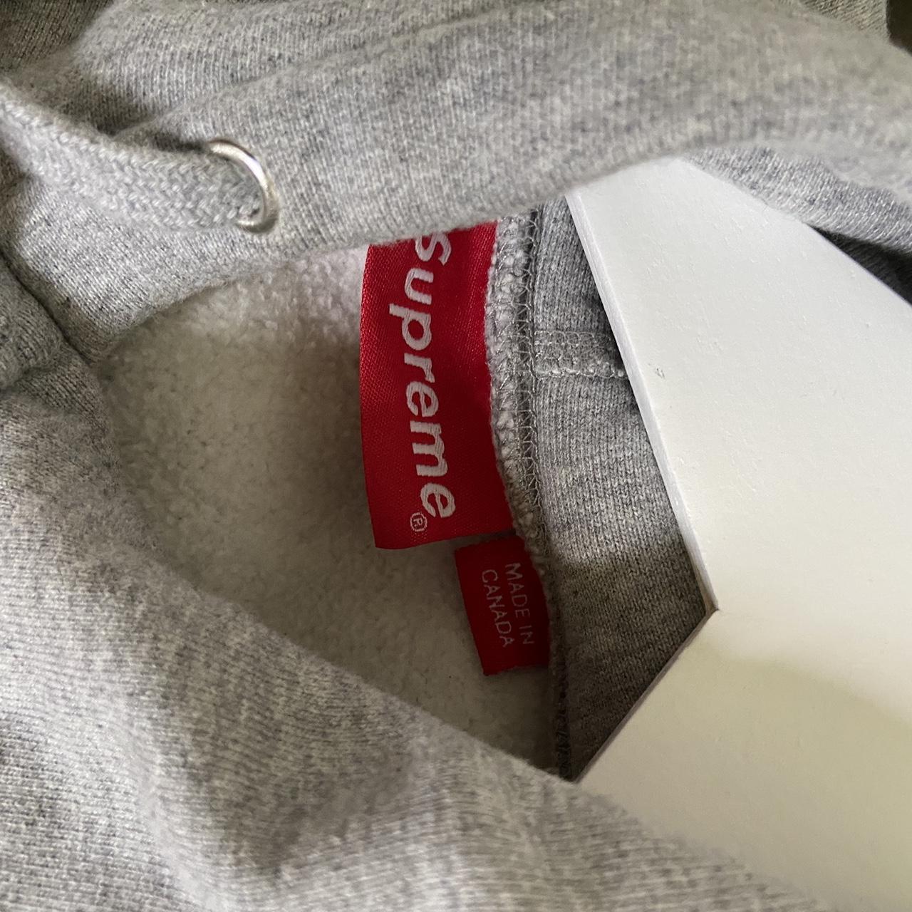 Grey supreme hoodie only worn a few times to small... - Depop