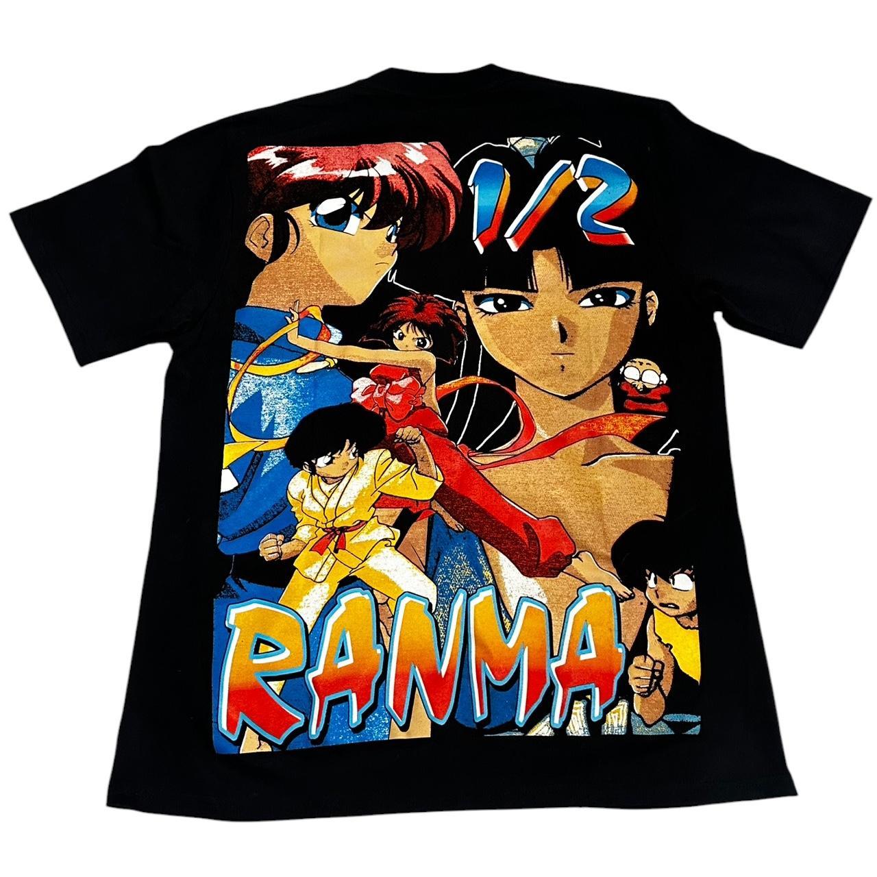Rare 1995 RANMA 1/2 anime black cotton t-shirt... - Depop