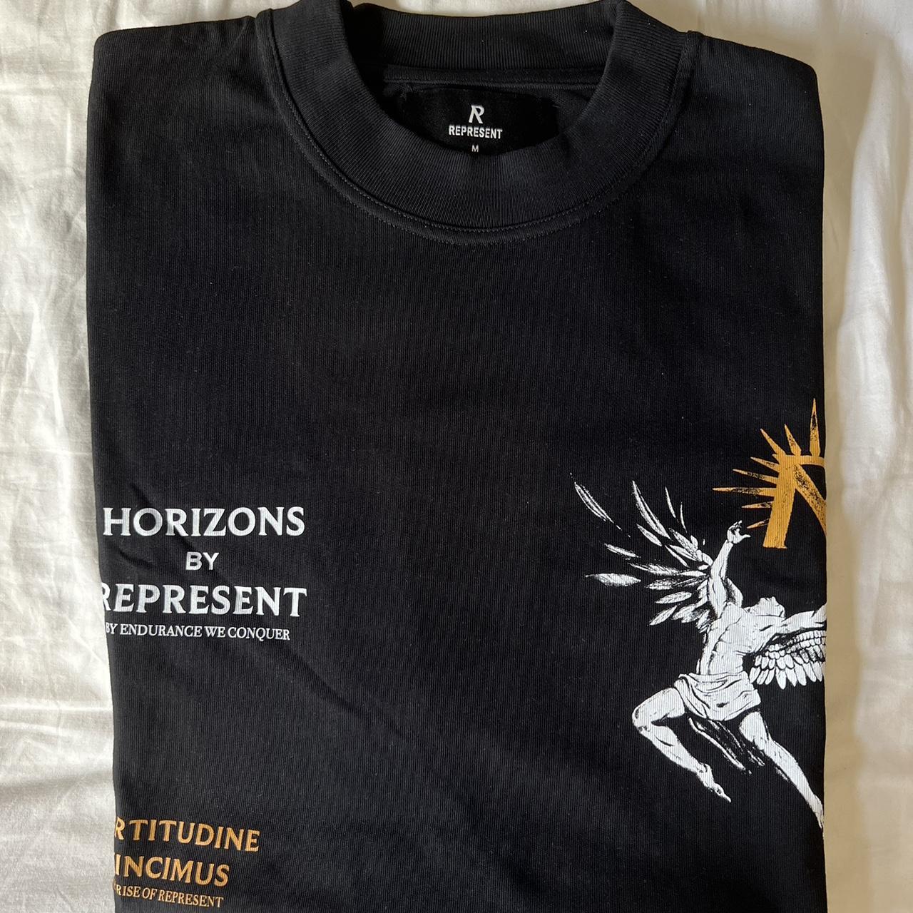 Represent Icarus T-shirt Icarus T shirt in Jet... - Depop