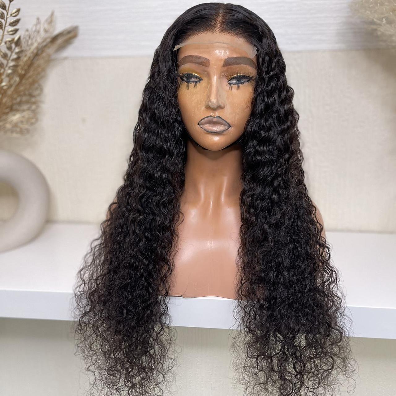 26 inches deepwave human hair closure wig. Weight :... - Depop