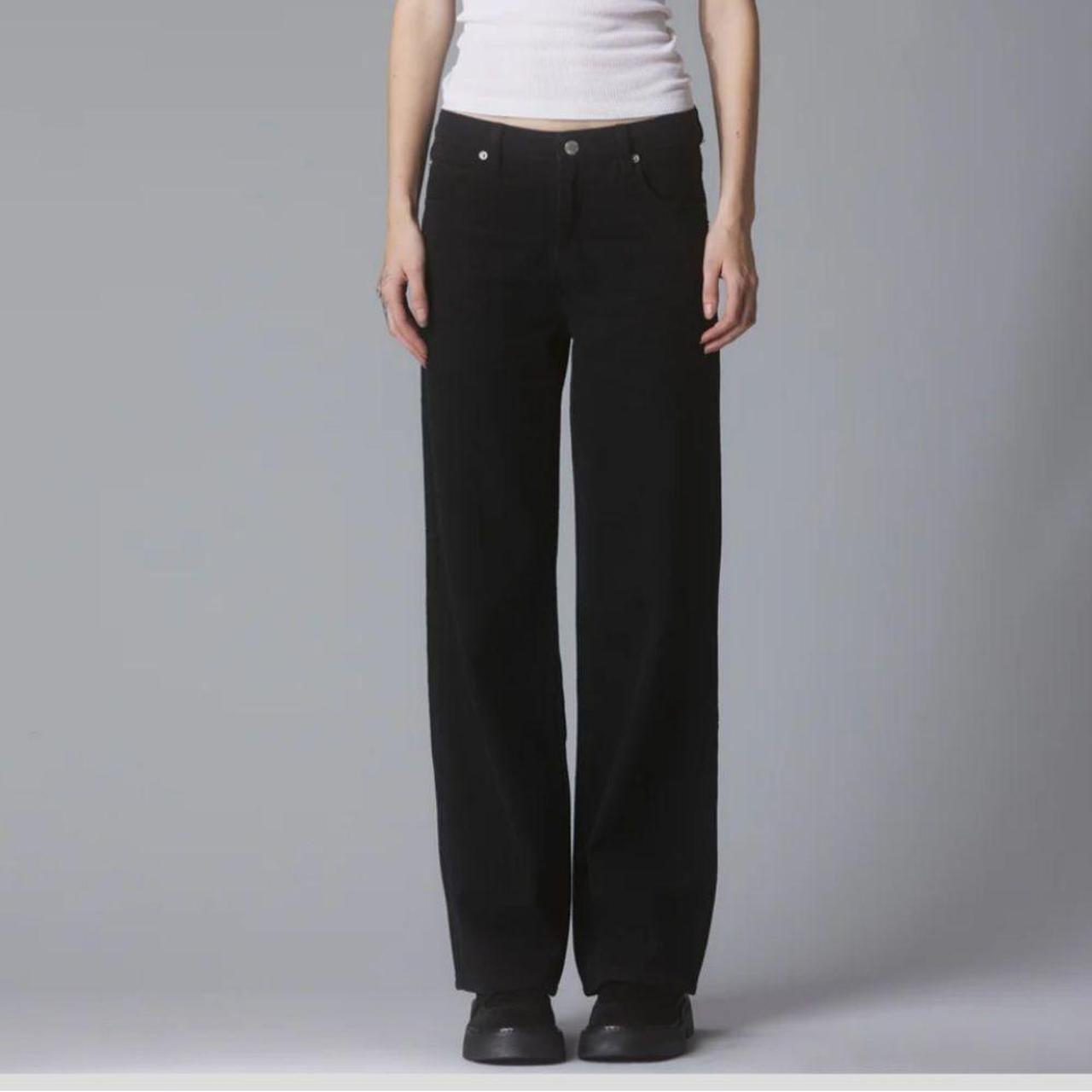 UNIF NWT Z Jean Black Wide Leg Relaxed Fit... | Depop