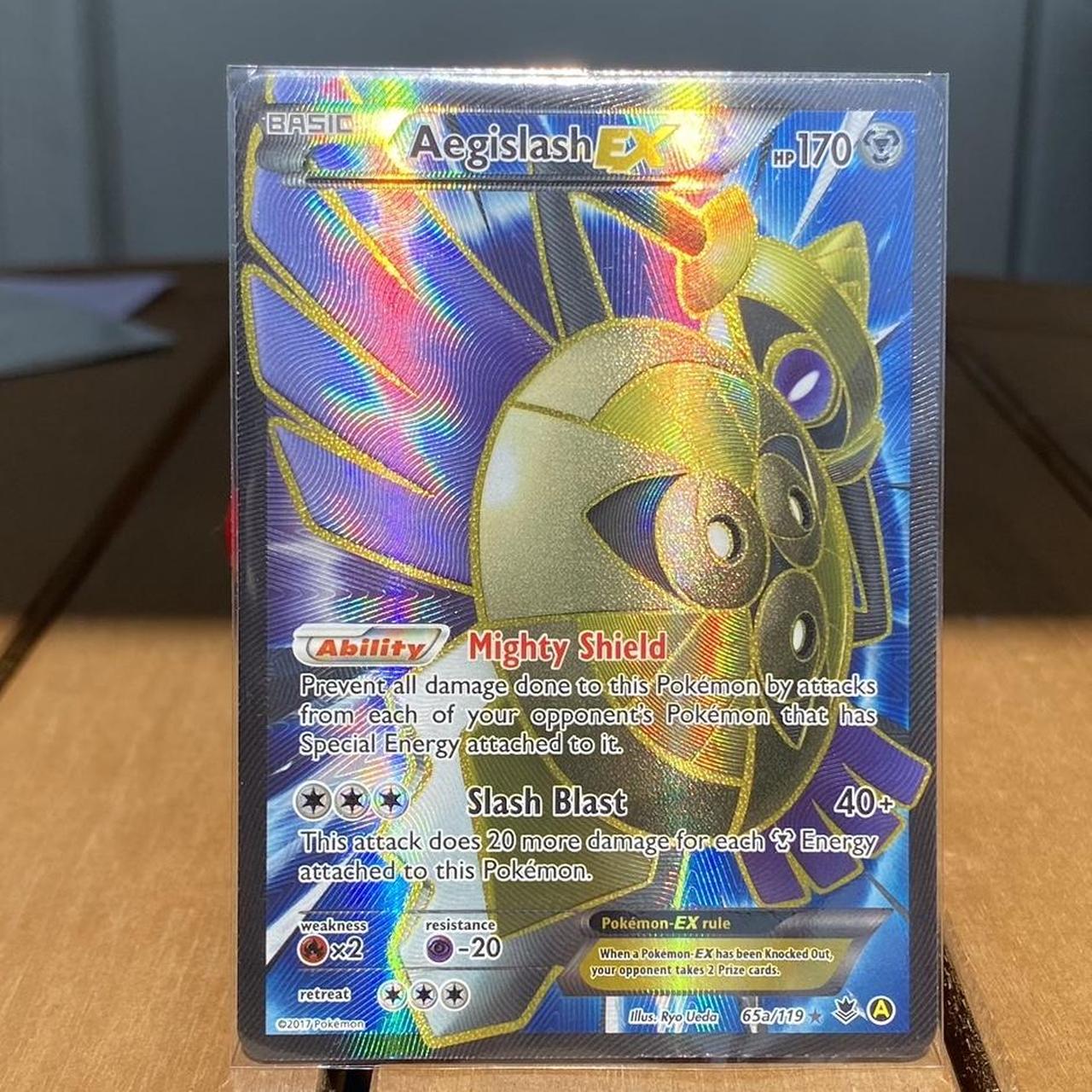 Holographic Full Art Aegislash EX 65a/119 Near mint,... - Depop