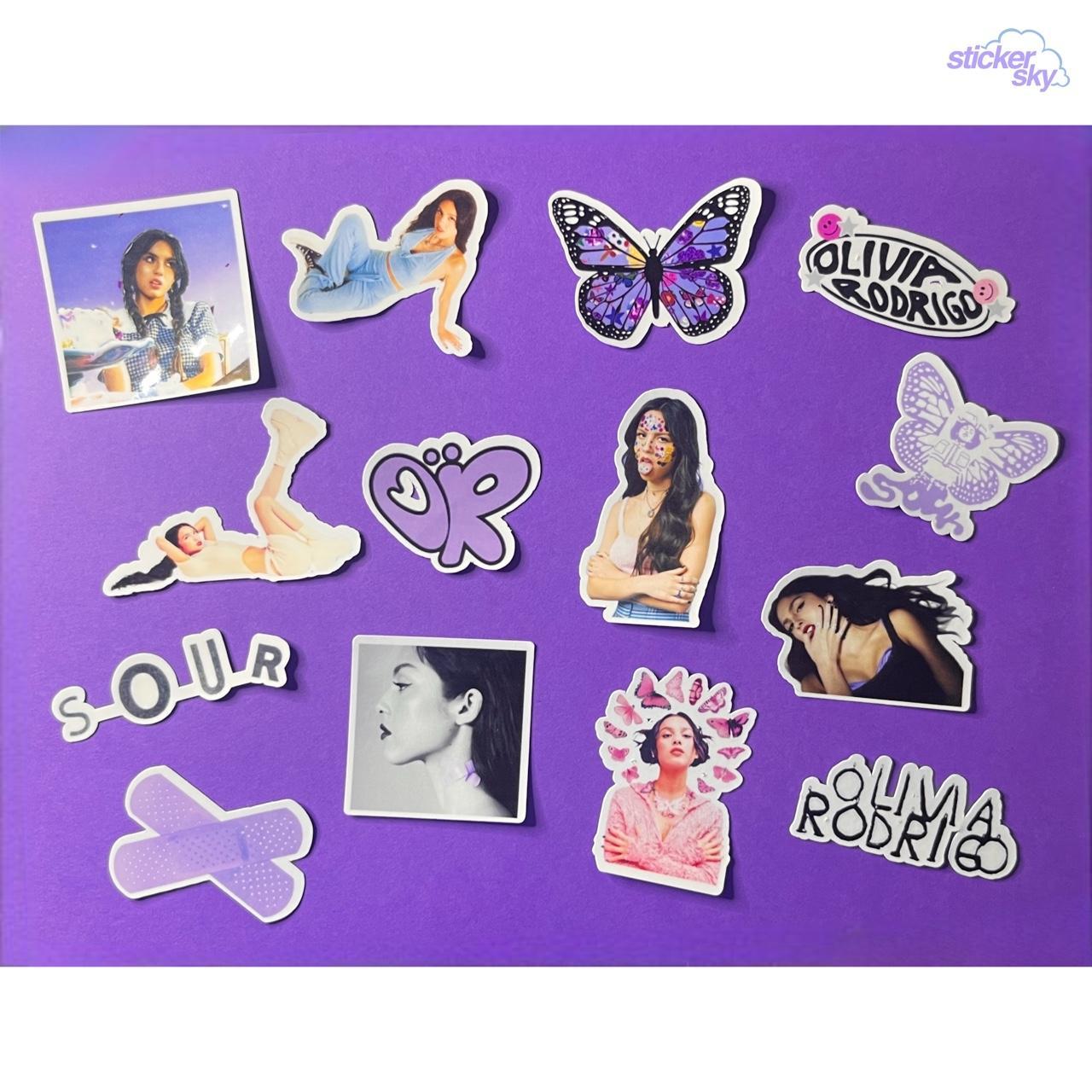 Olivia Rodrigo Vinyl Stickers comes with 14 olivia... - Depop