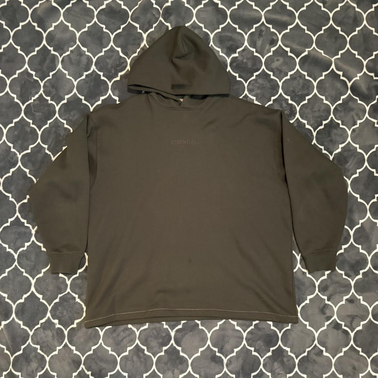 Essentials Hoodie Brown/Olive Green Color -100%... - Depop