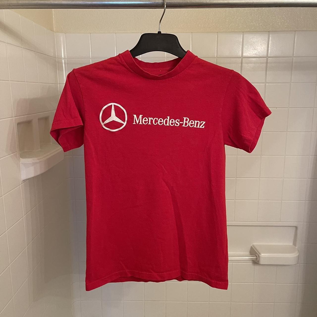- Vintage Mercedes Benz Small BabyTee (logo... - Depop