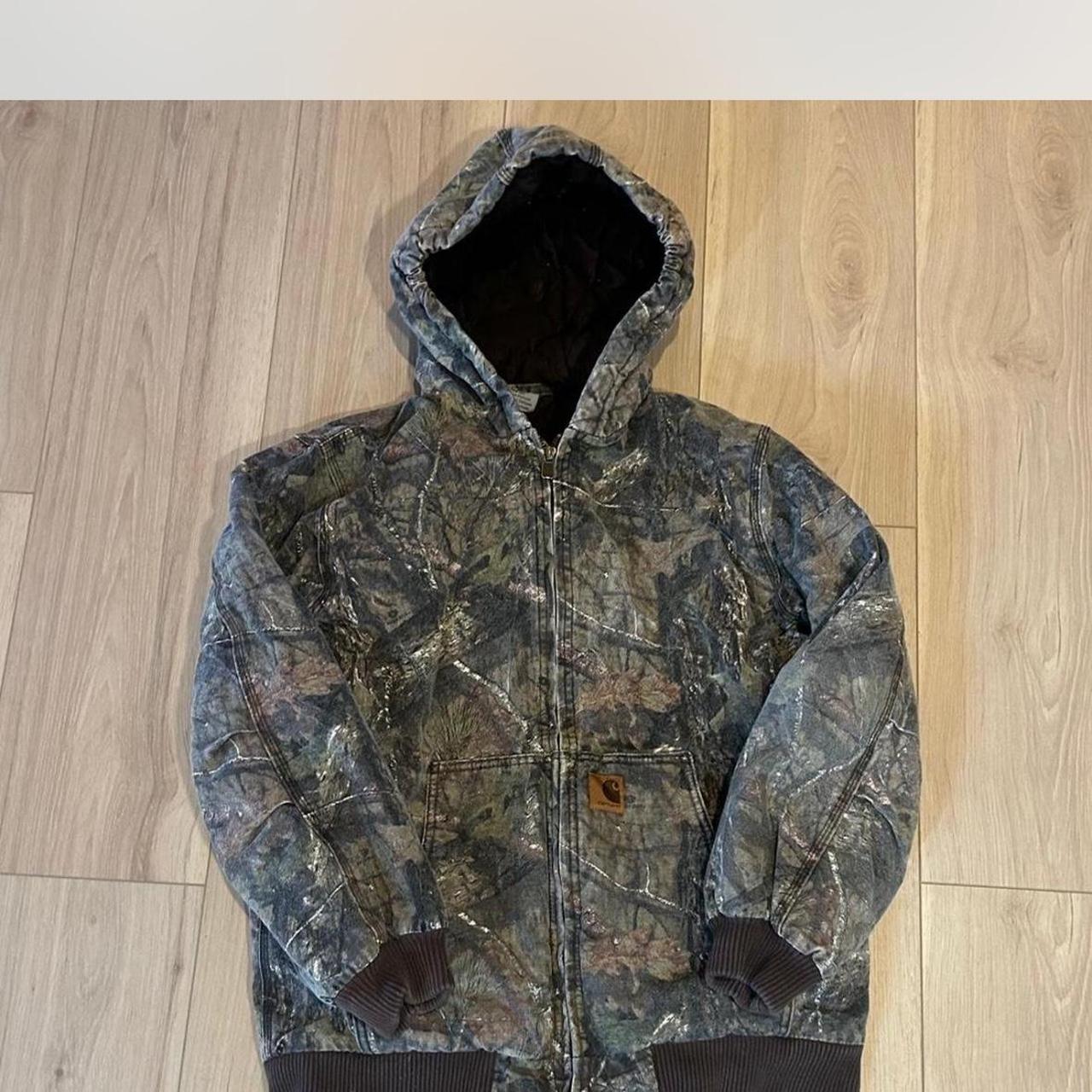 Carhartt camo jacket with hood #camo #skater... | Depop