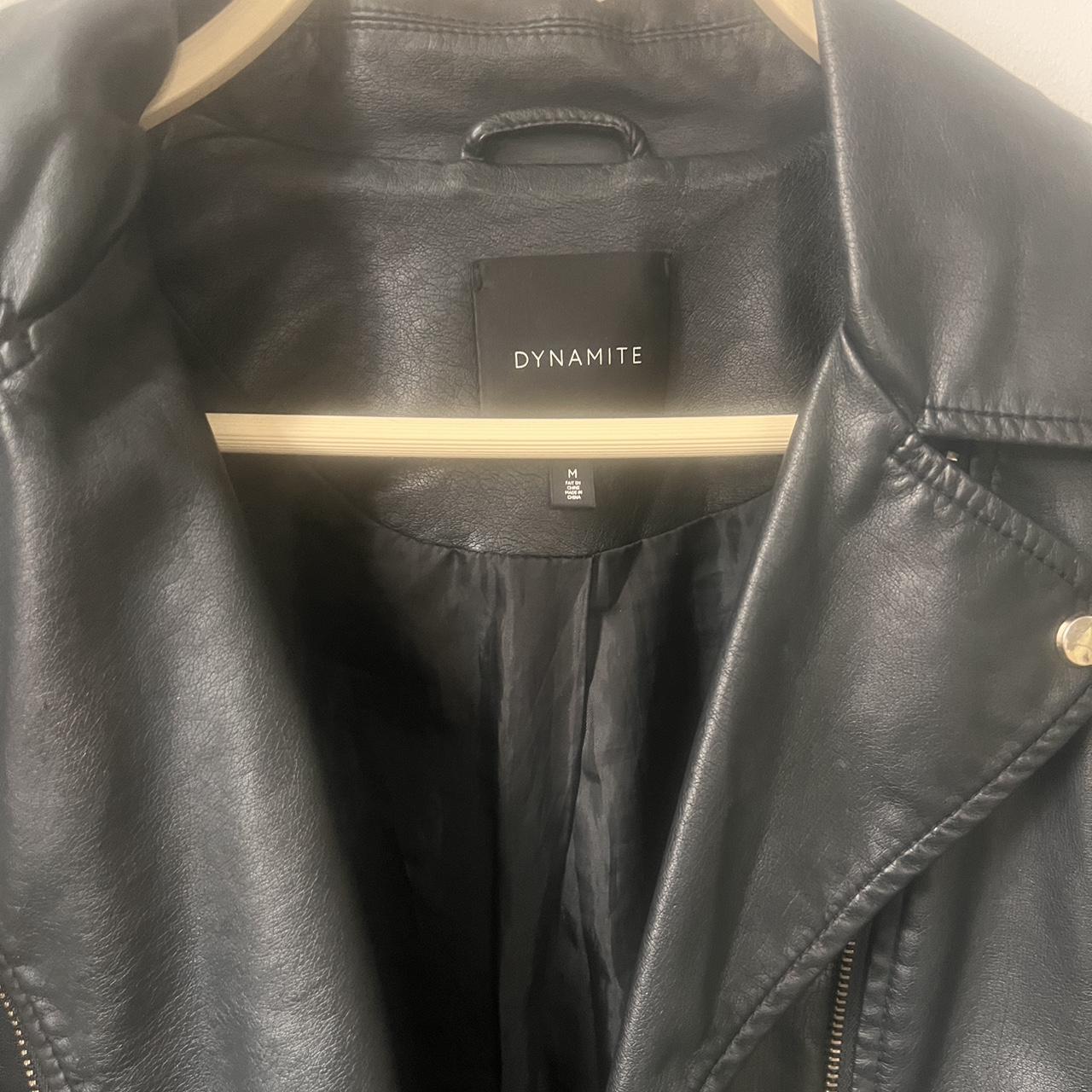 Faux Leather Jacket -Size medium, true to... - Depop