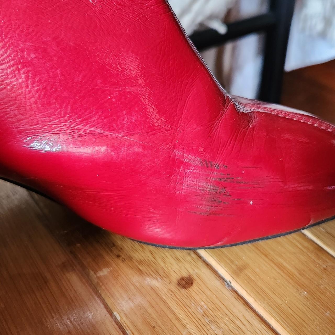 Fun retro gogo style red boots! Very comfortable to... - Depop