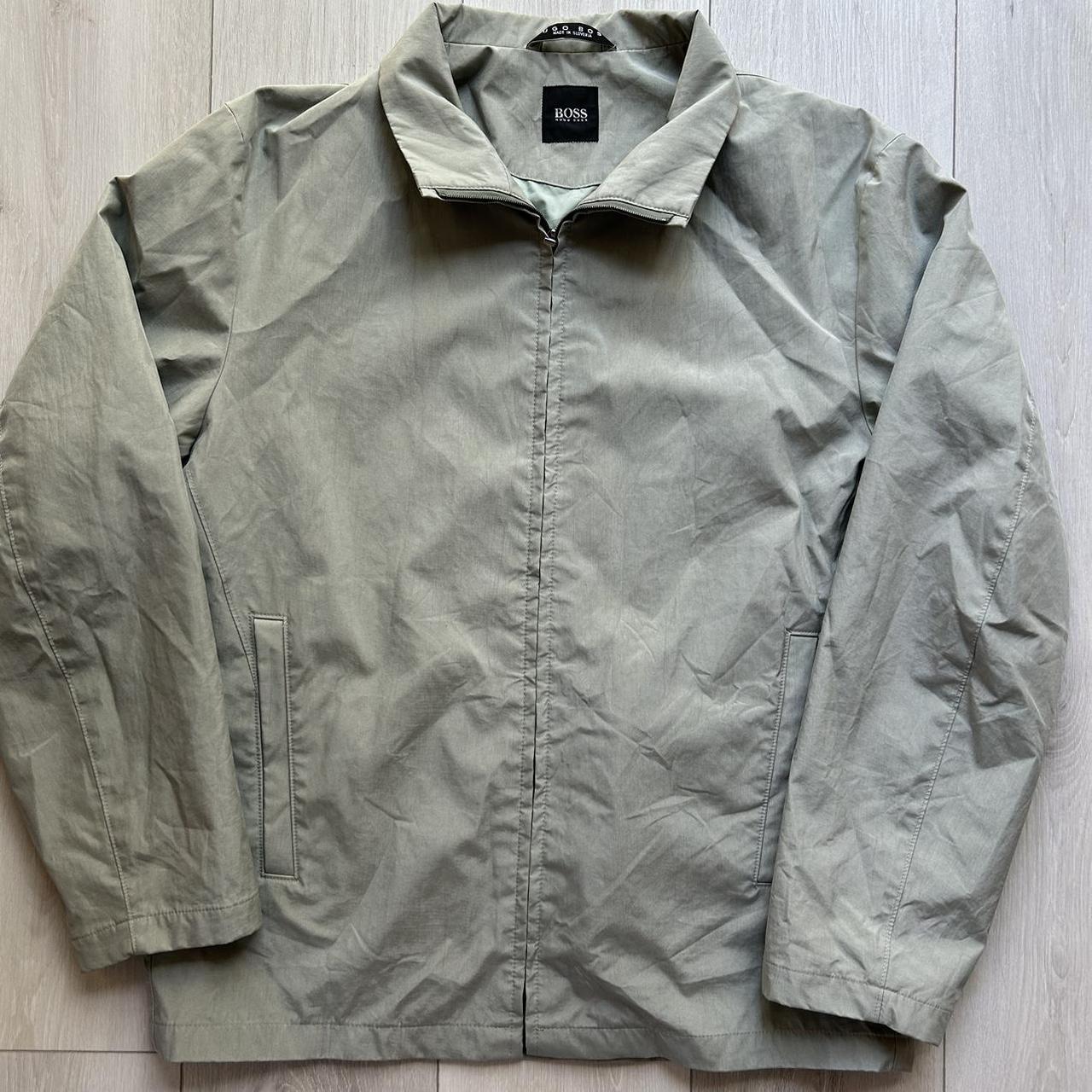 hugo boss green light jacket outerwear med/large - Depop