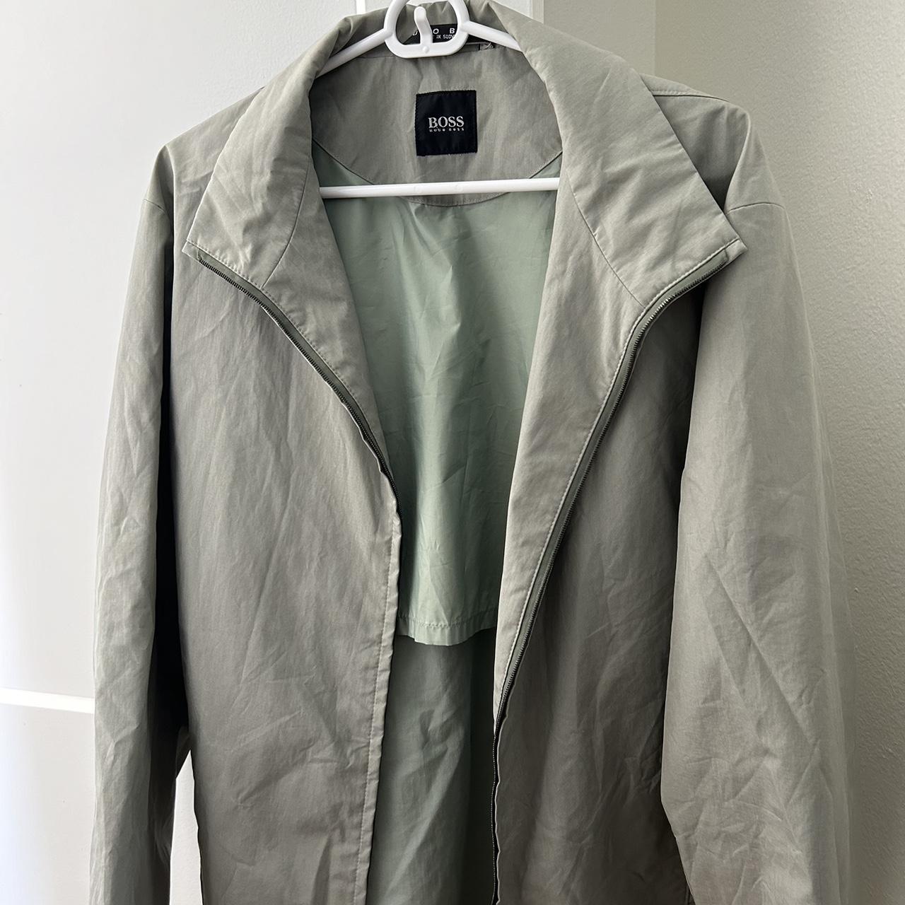 hugo boss green light jacket outerwear med/large - Depop
