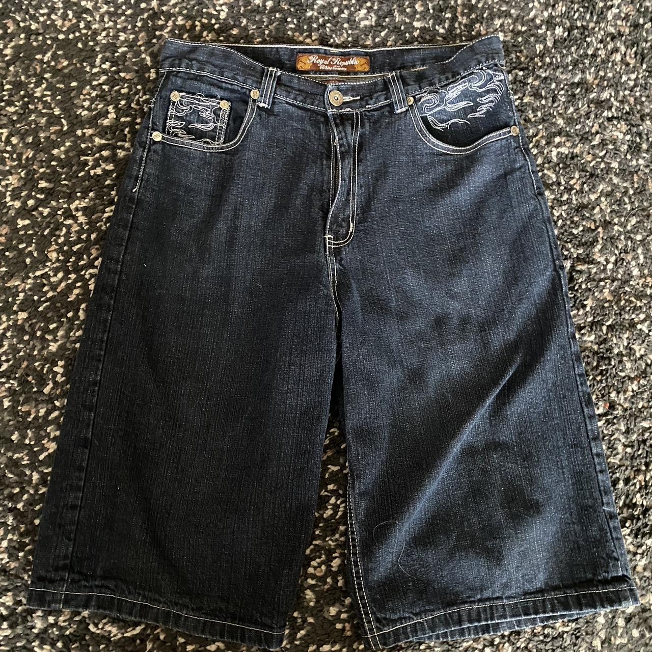 Y2K Royal Republic Jorts Size 36 Super cool designs - Depop