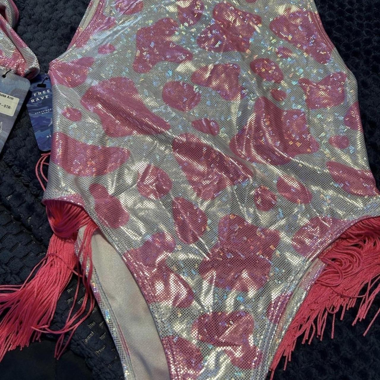 Freedom Rave Wear Strawberry Milkshake bodysuit... - Depop