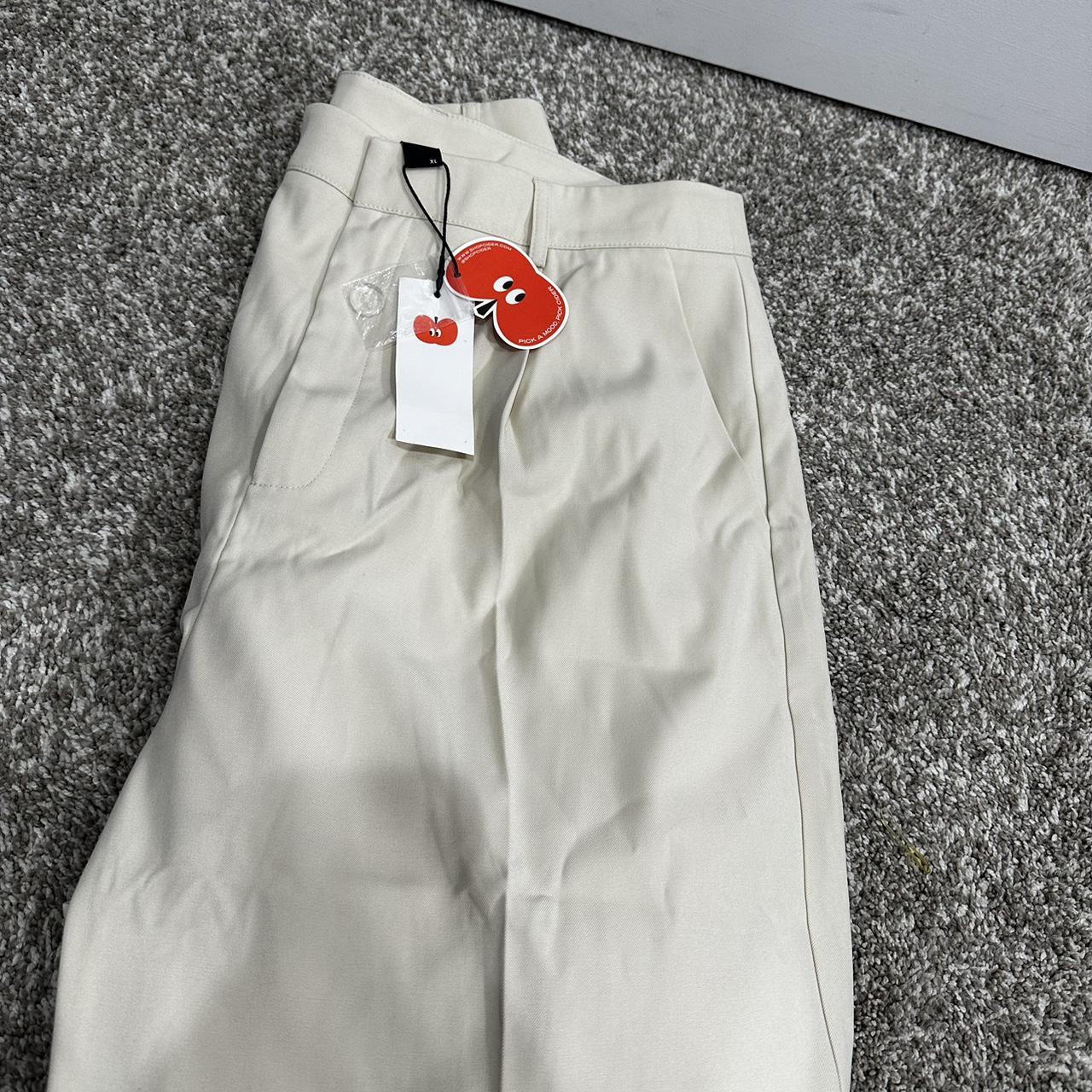 crème pleated cider pants. bought on here and... - Depop