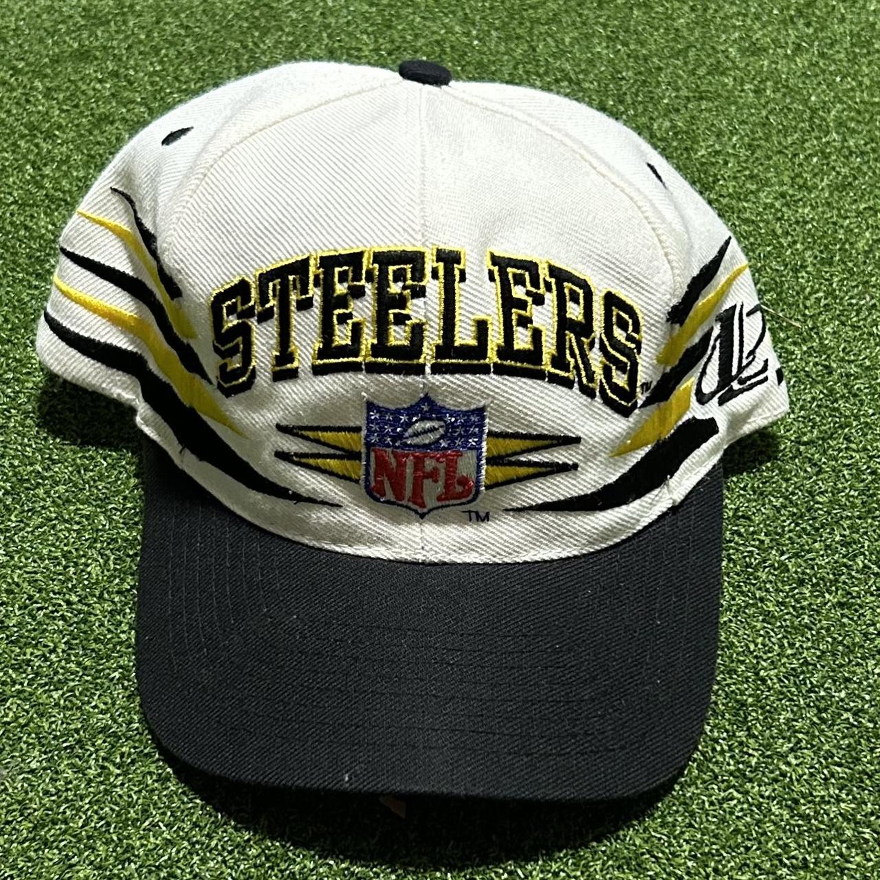 Vintage Steelers logo athletic proline SnapBack hat.... - Depop
