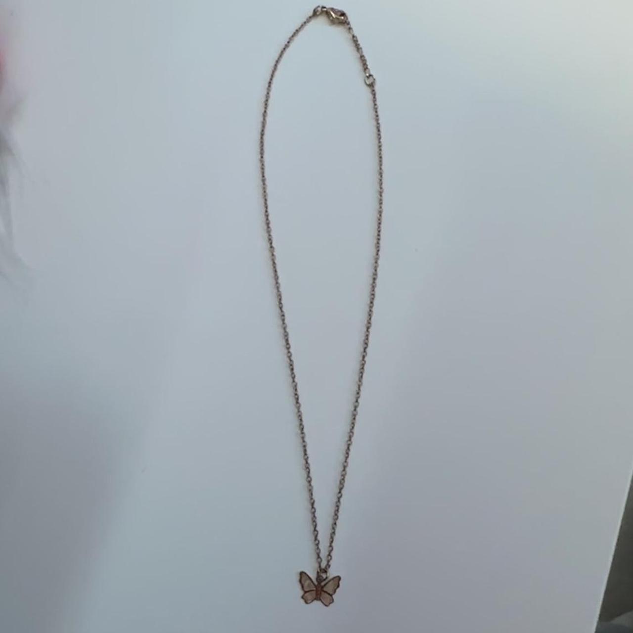 - Brandy Melville gold butterfly necklace - Super... - Depop