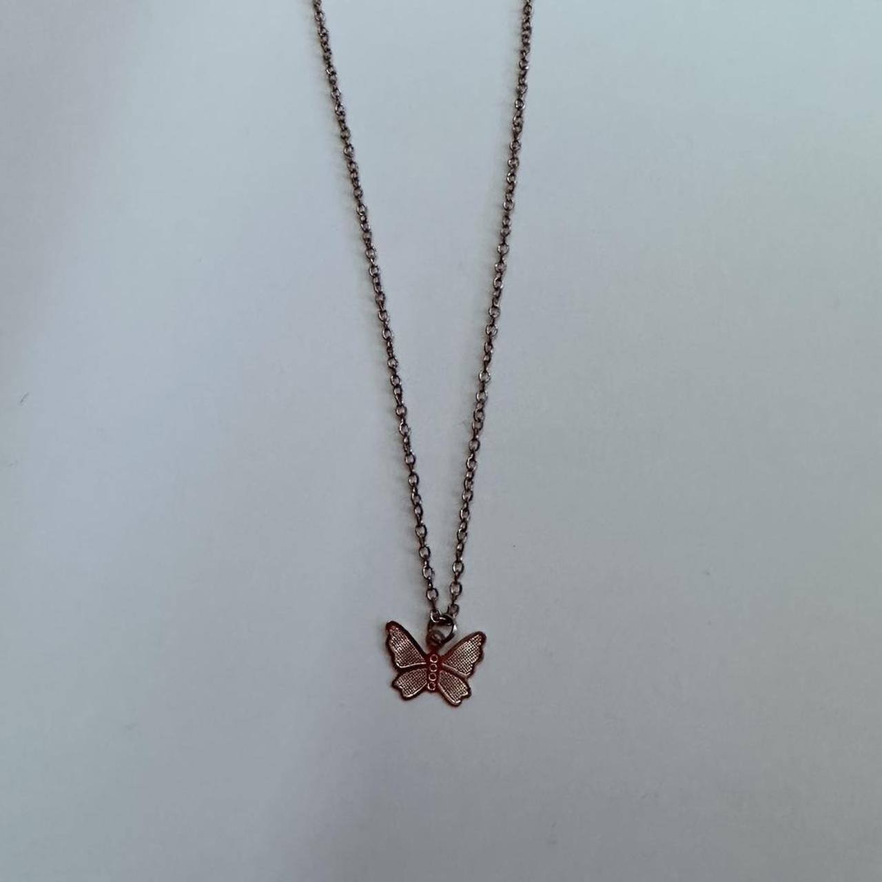 - Brandy Melville gold butterfly necklace - Super... - Depop