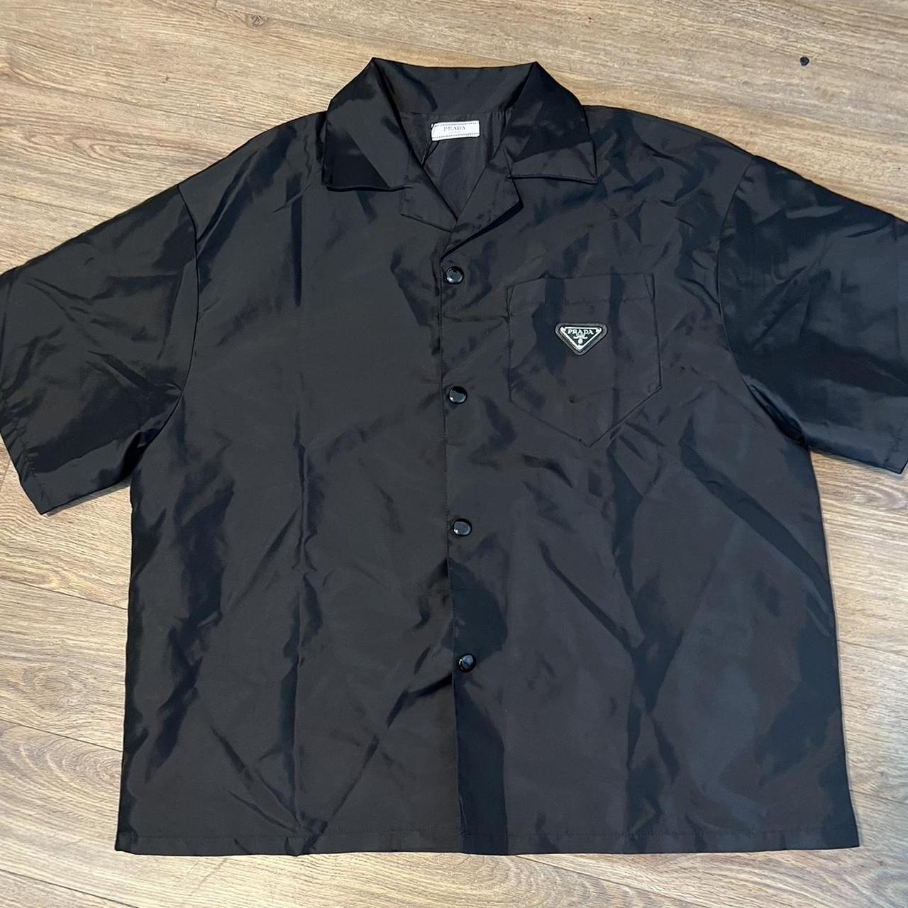 Prada button up nylon shirt Size XL Msg if... - Depop