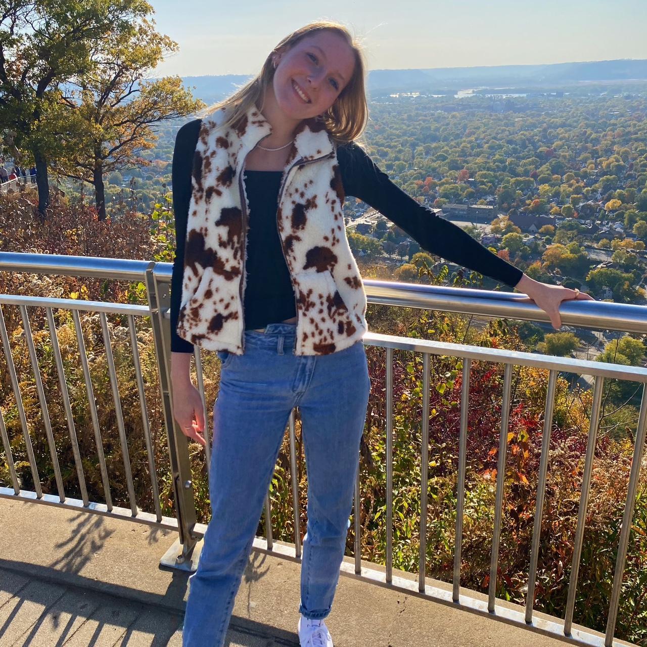 Super cute cow print vest! Soft and lightweight. - Depop