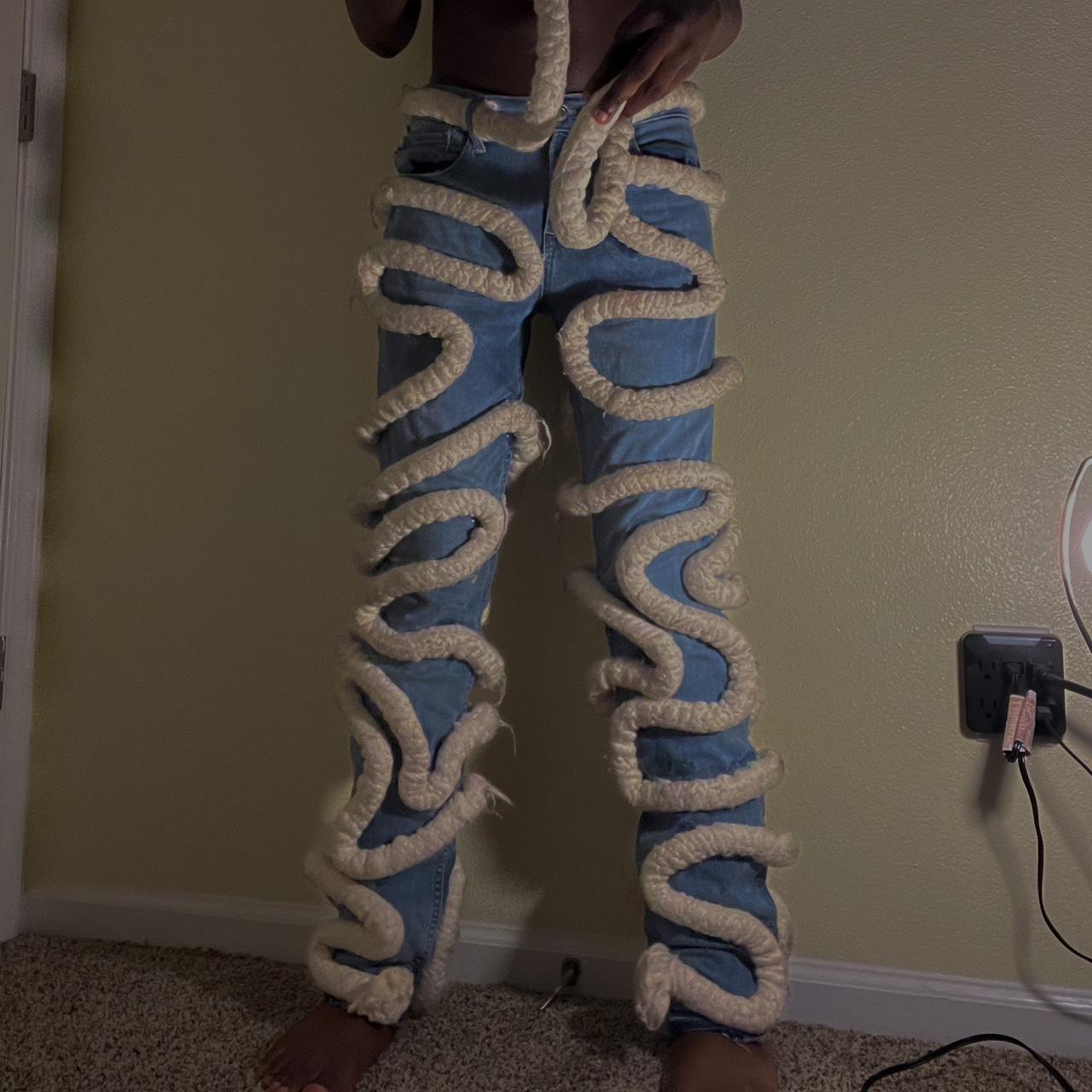 Custom denim rope jeans Details:jeans are not... - Depop