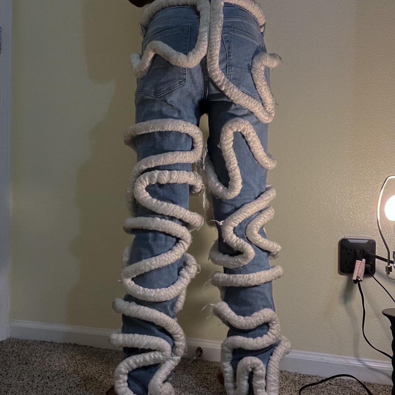 Custom denim rope jeans Details:jeans are not... - Depop