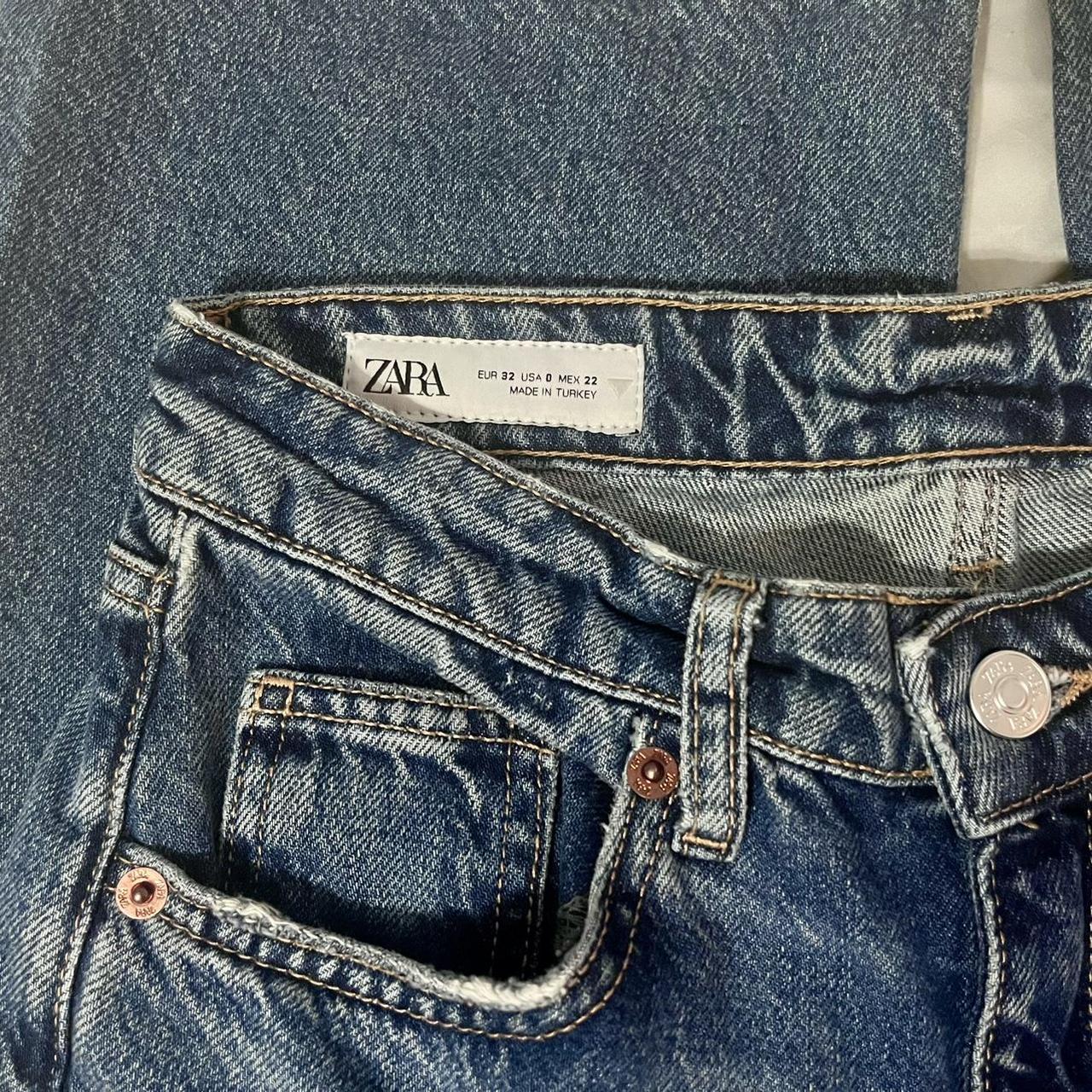 zara FULL LENGTH TRF MID-RISE WIDE LEG JEANS BRAND... - Depop