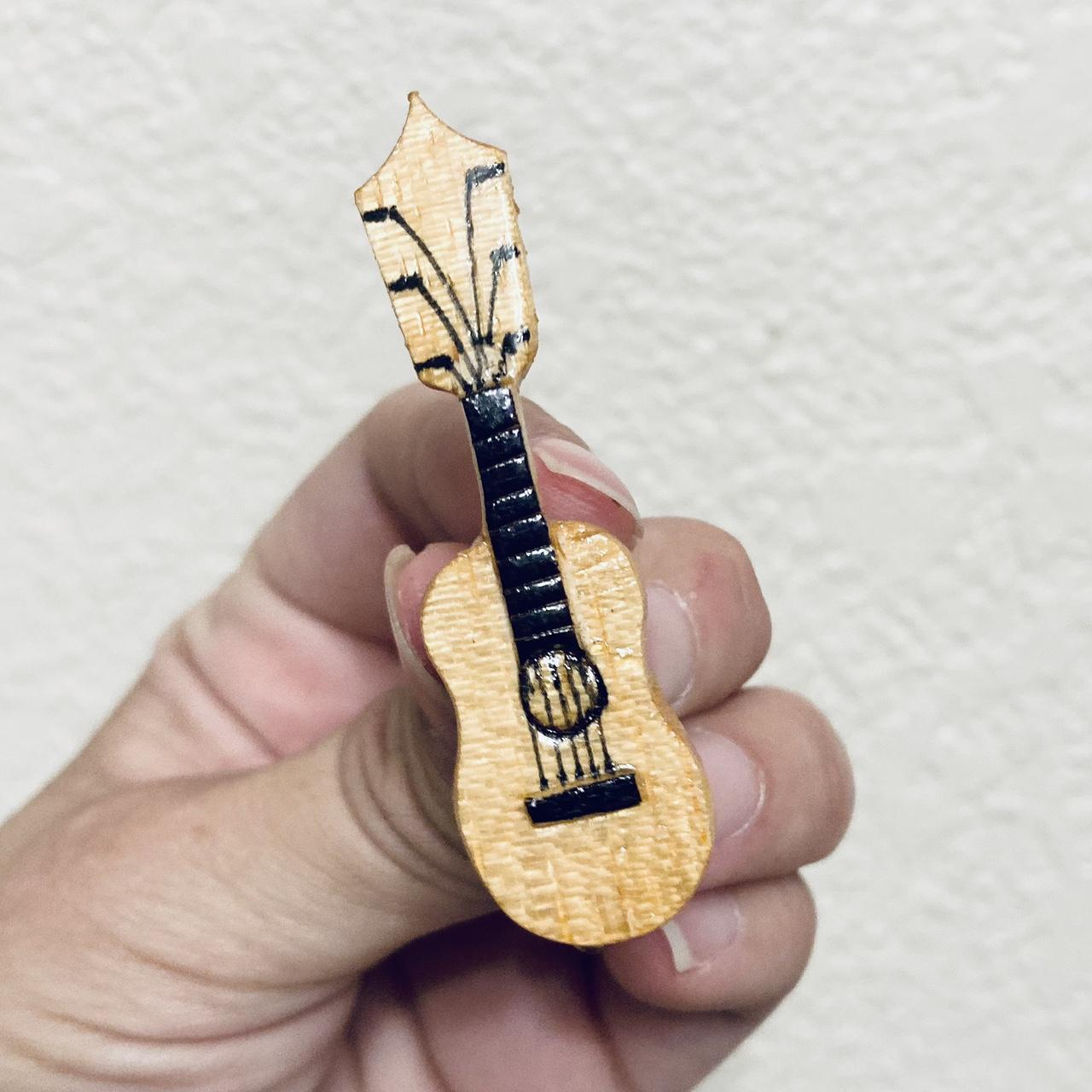 Adorable handmade wooden musical instruments pins... - Depop