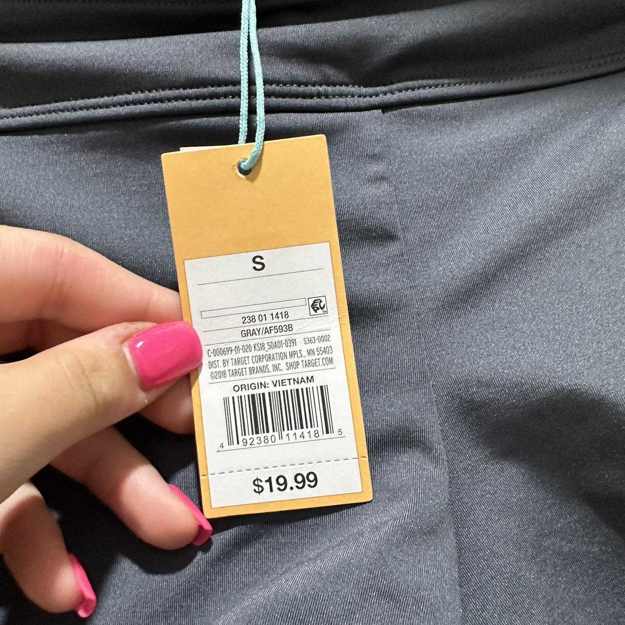 Grey Swim Shorts with crisscross along the sides NEW... - Depop