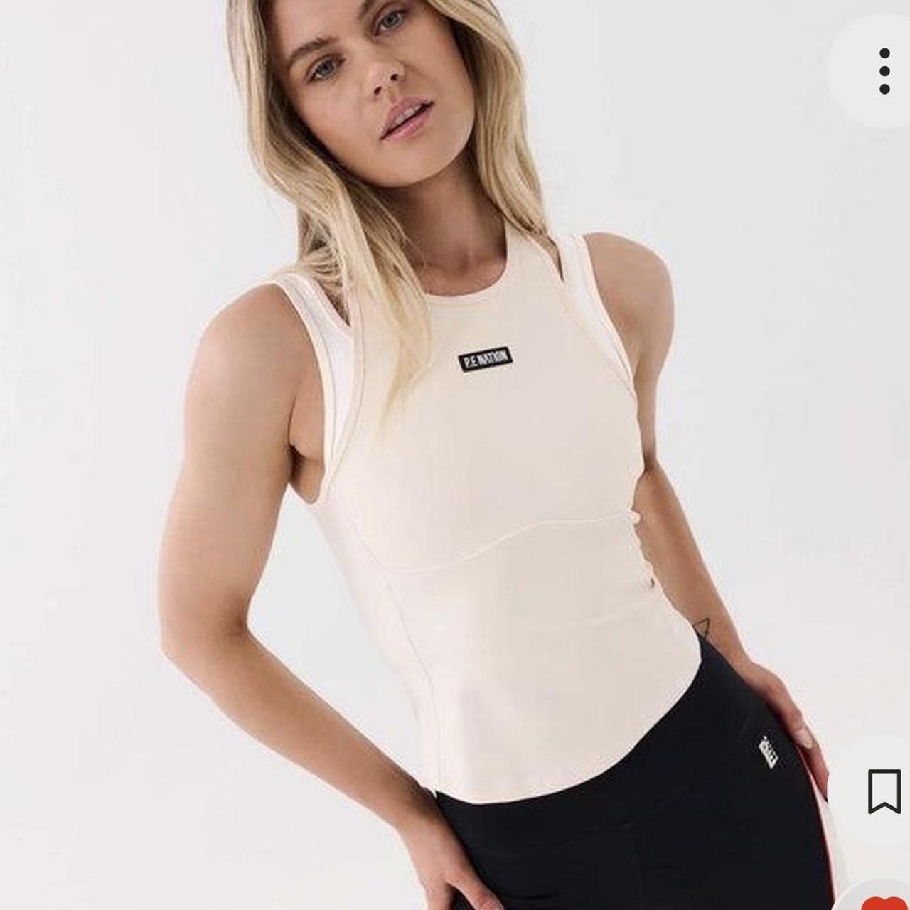 PE NATION DOWNTEMPO tank ivory RRP $159 #penation... - Depop