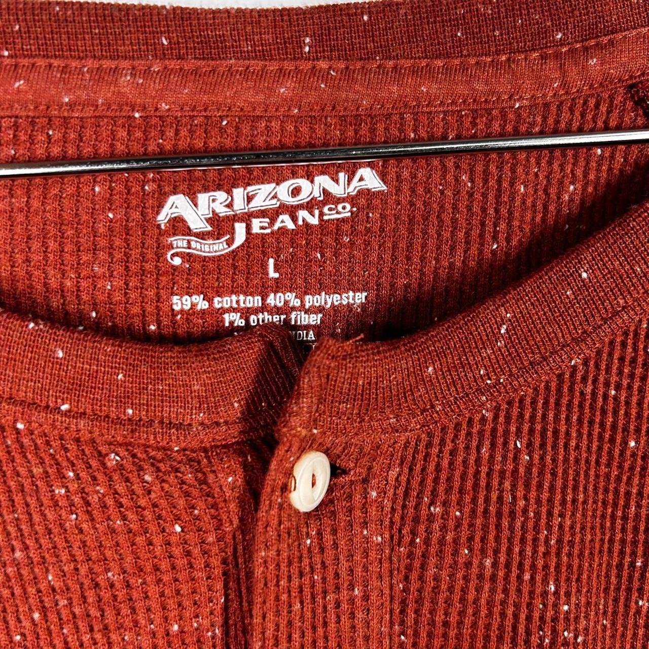 Long sleeve rust color thermal with buttons - Depop