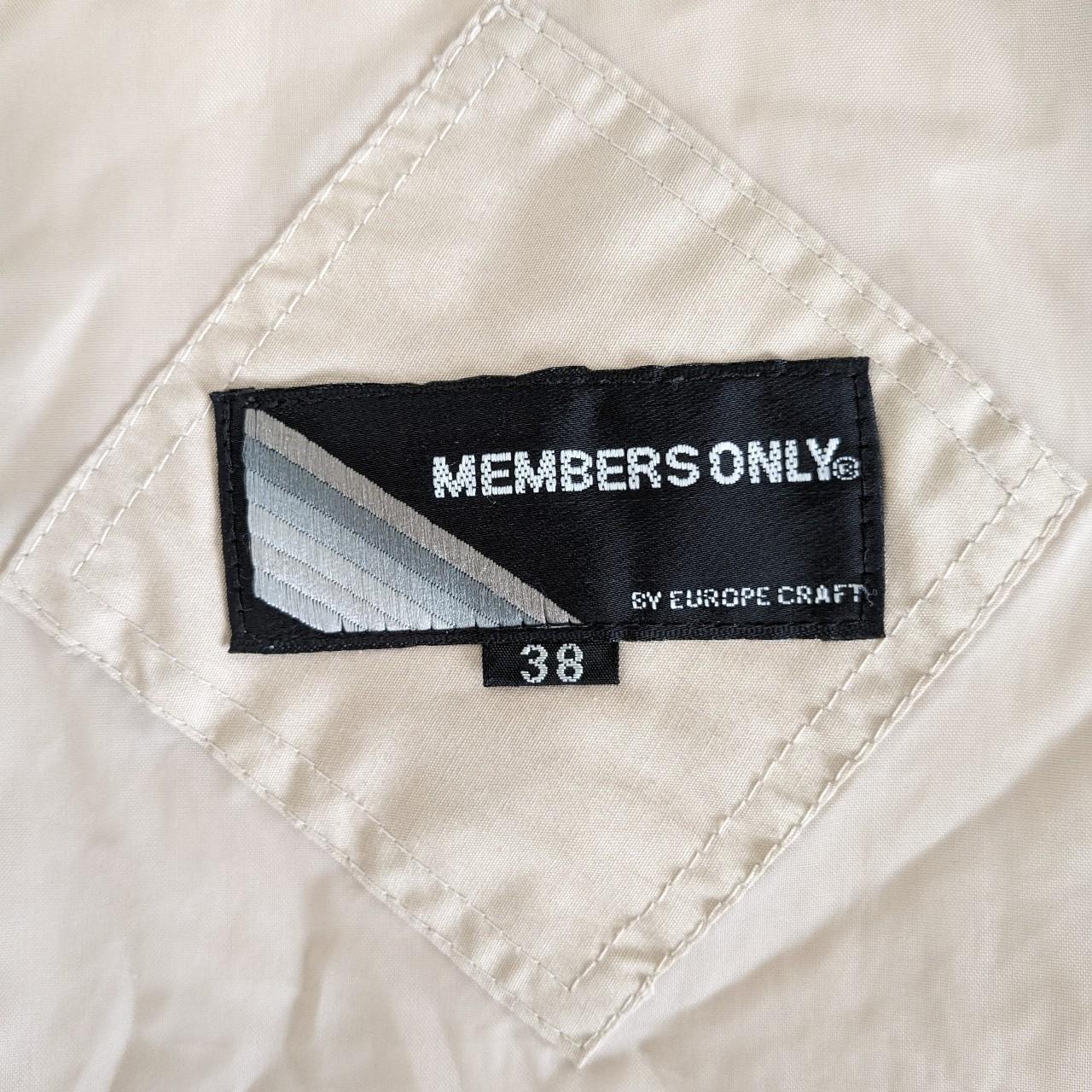 Creme Members Only Men's Original Racer Jacket... - Depop